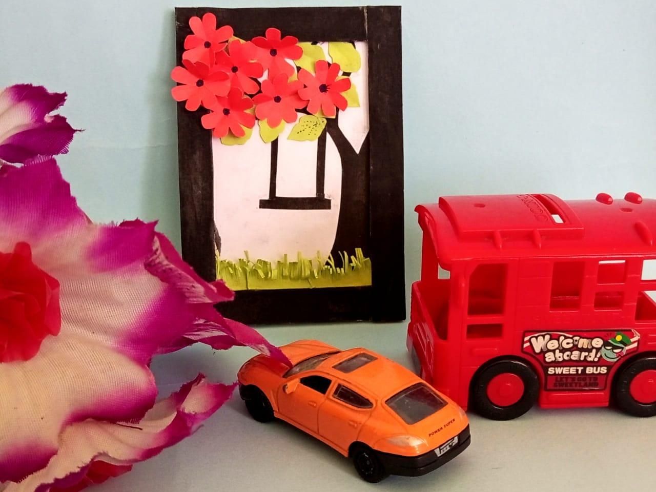 Mini Wall Decoration Paper Flower Craft : 7 Steps (with Pictures ...