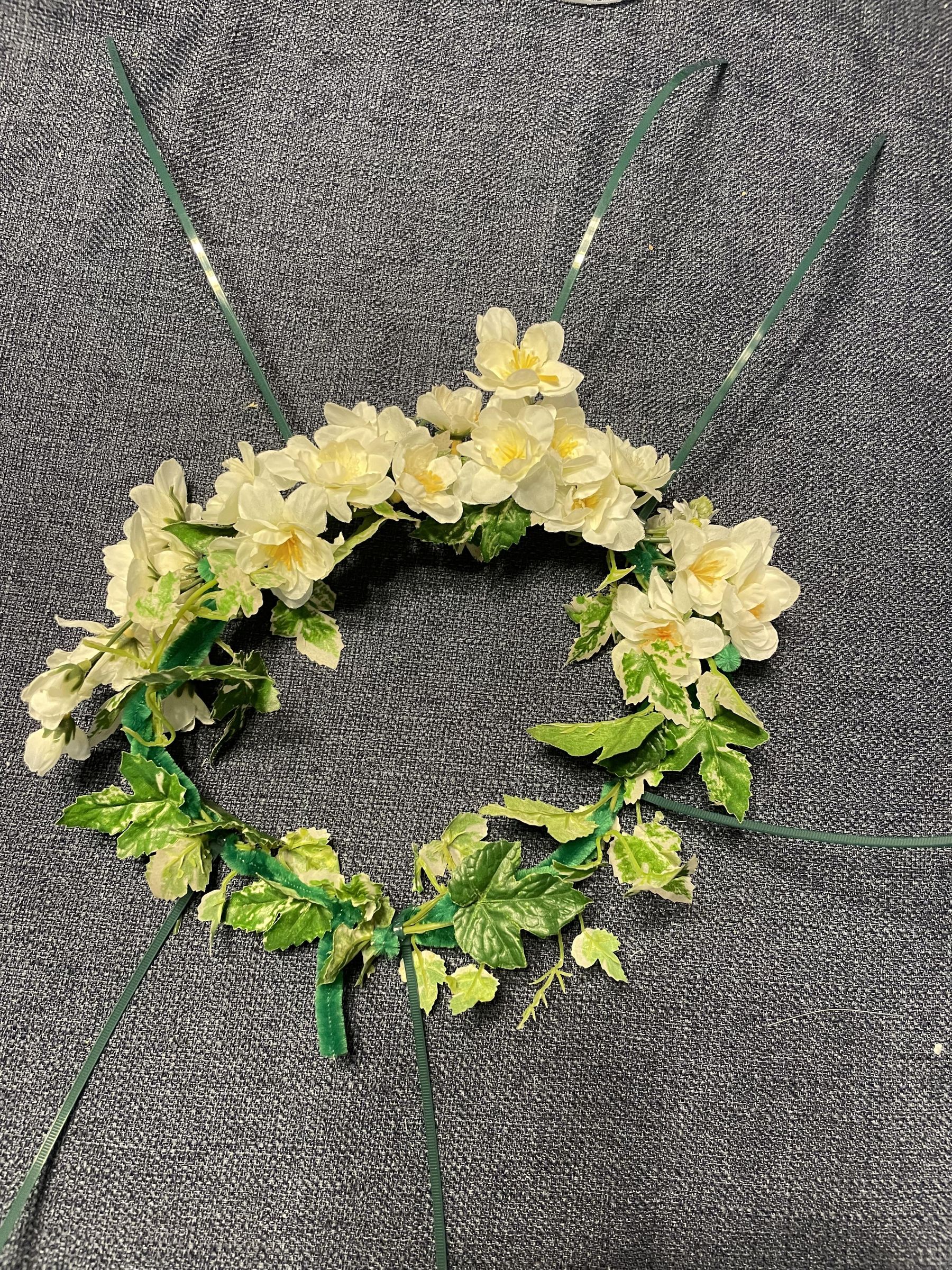Easy Flower Head Wreath- Quick, No Glue : 7 Steps (with Pictures ...