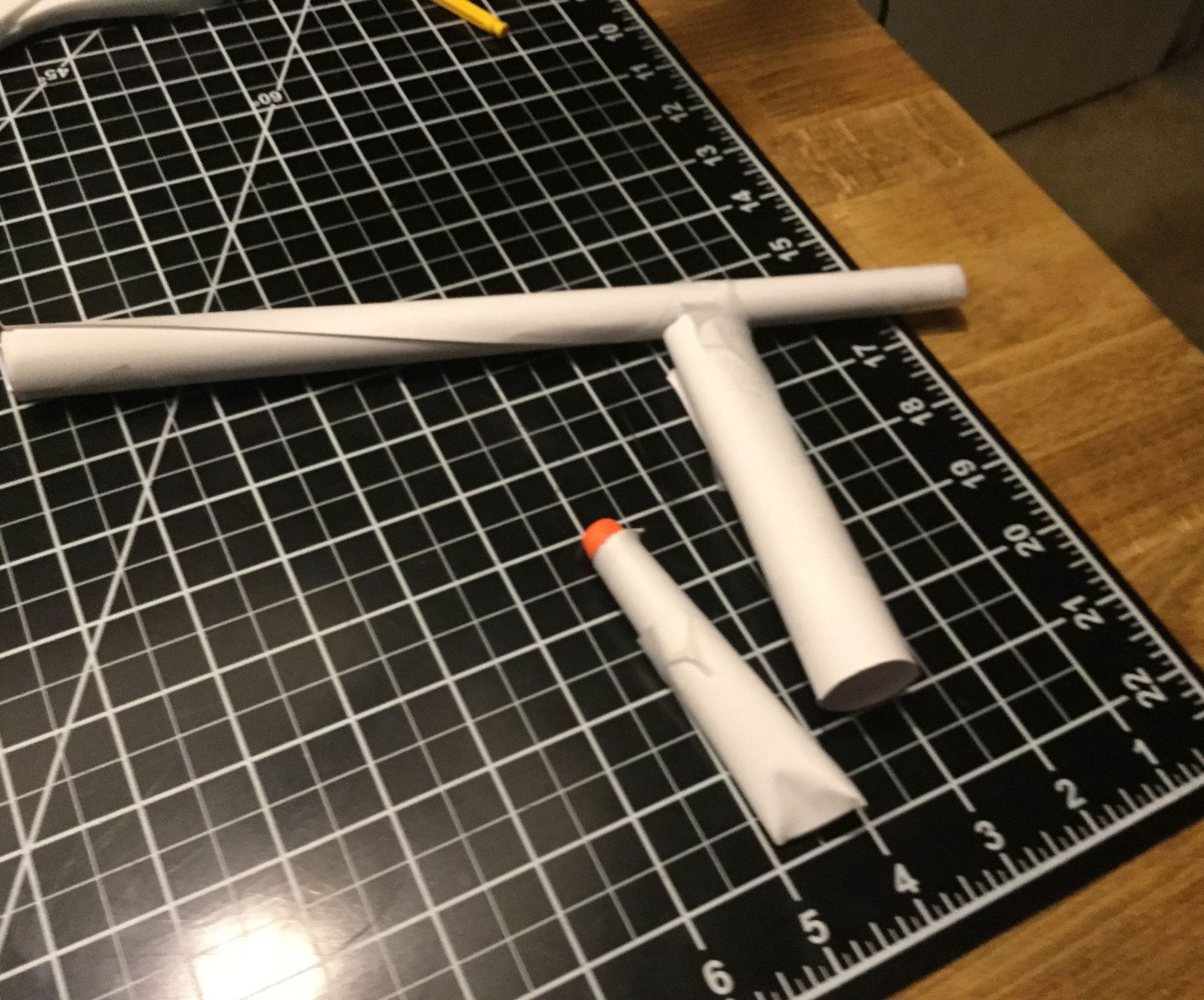 Paper Nerf Blowgun V2 With Handle and Magazine Style Dart Storage : 4 ...