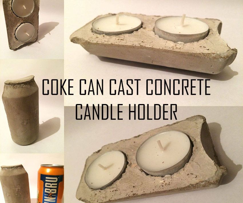 Coke Can Cast Concrete Candle Holder : 5 Steps (with Pictures ...