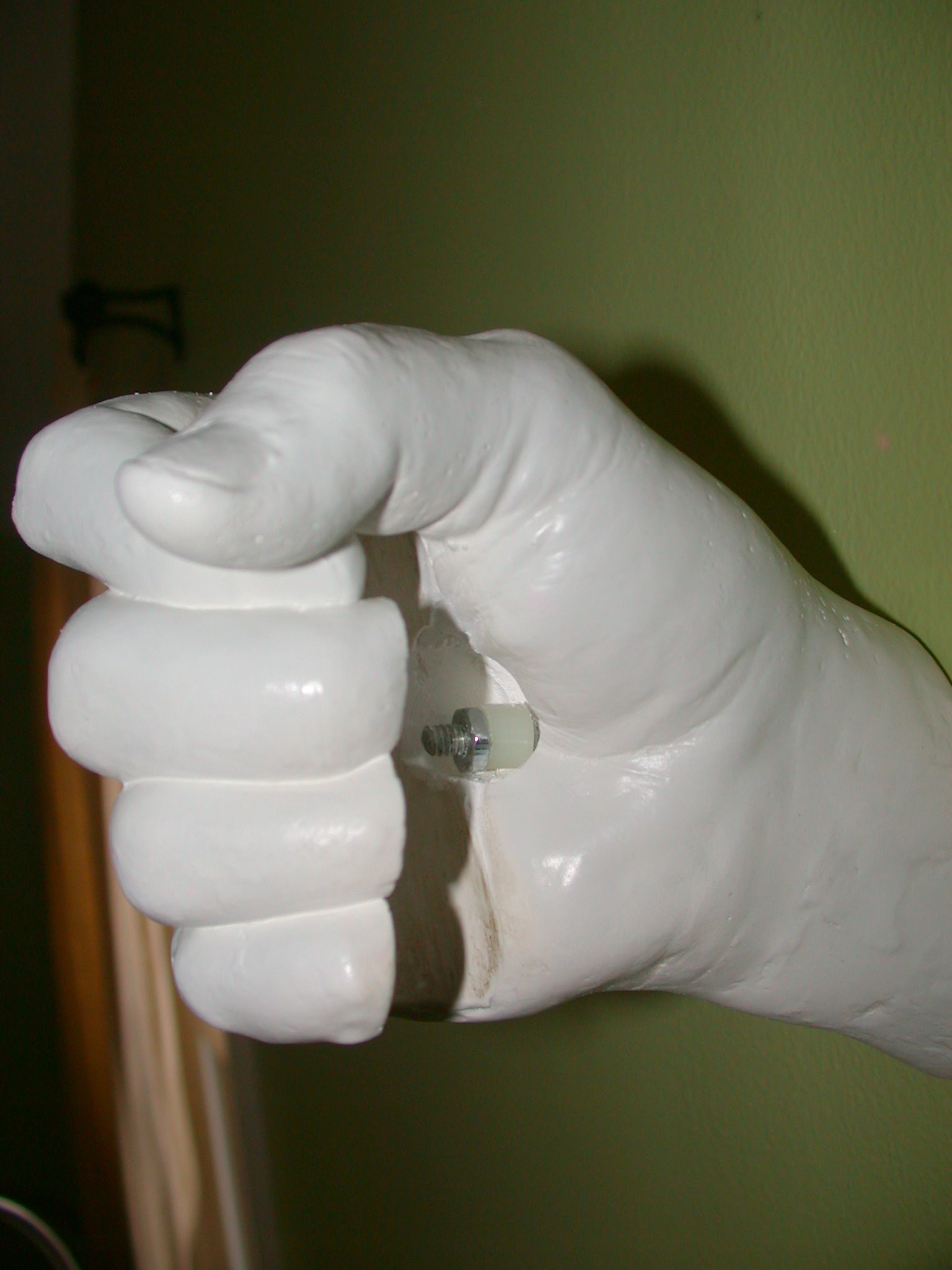 Cast Plaster Hand Mounted to Wall Holds Item for Display. : 5 Steps ...