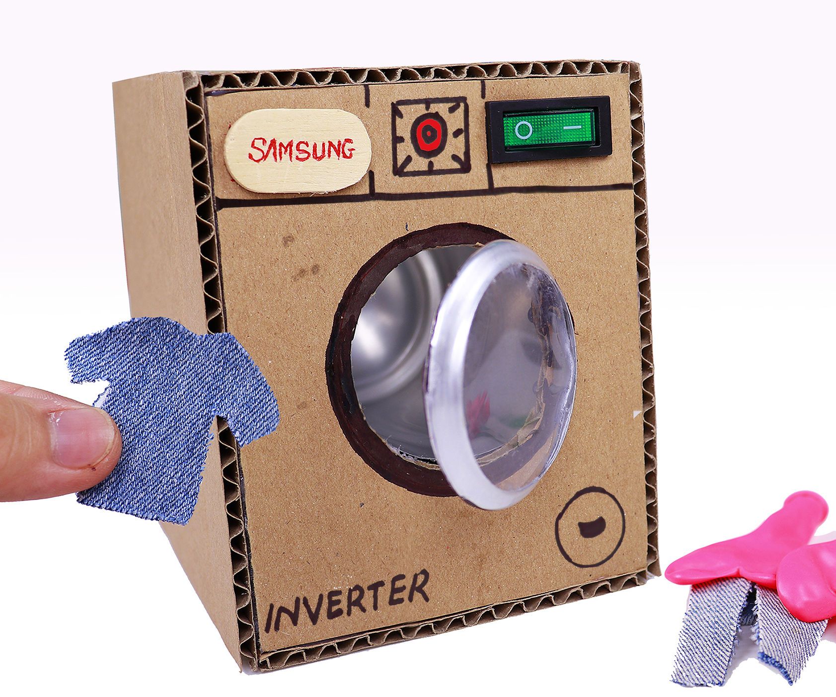 Make Washing Machine From Cardboard : 11 Steps (with Pictures ...
