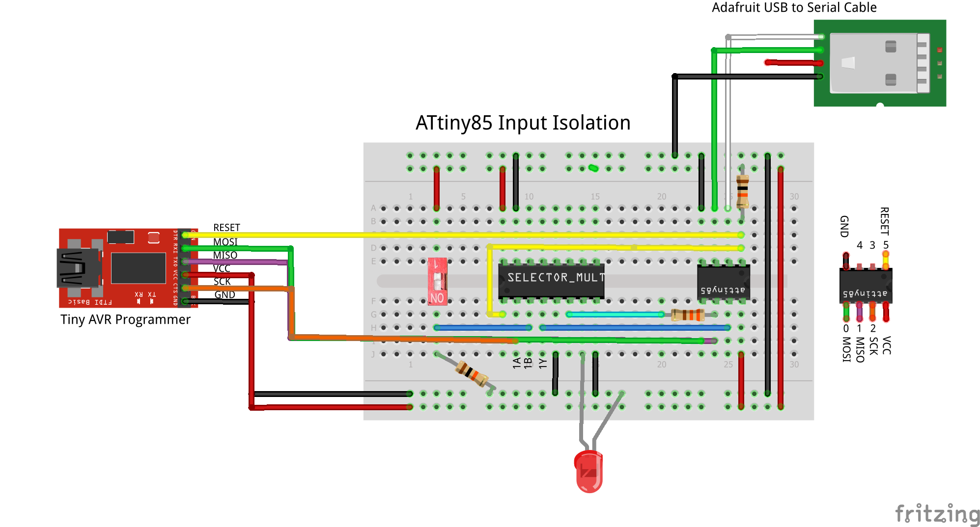 ATtiny84/85 SPI Interface Pin Reuse : 6 Steps - Instructables