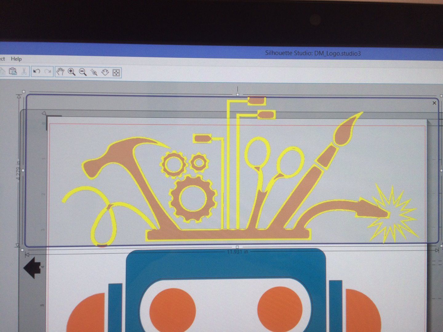 Robot Logo for Cornhole Game Using Silhouette Portrait : 9 Steps ...