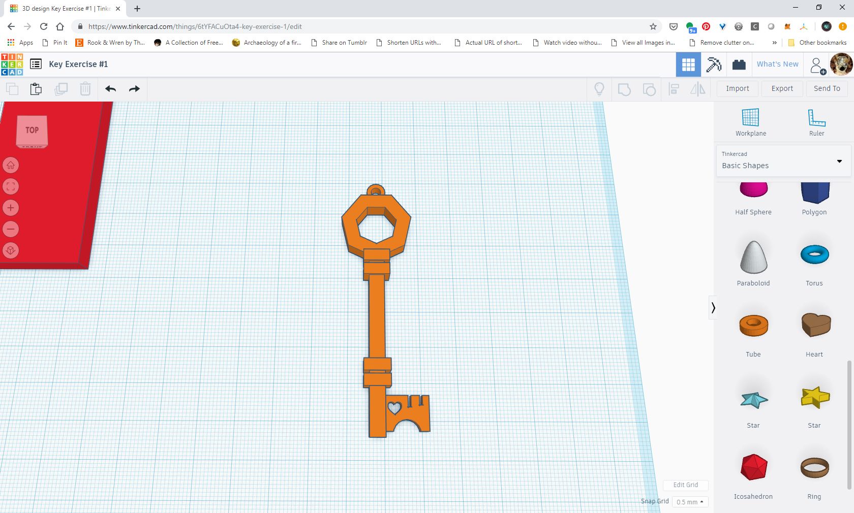 Creating a Key Pendant With Tinkercad : 14 Steps (with Pictures ...