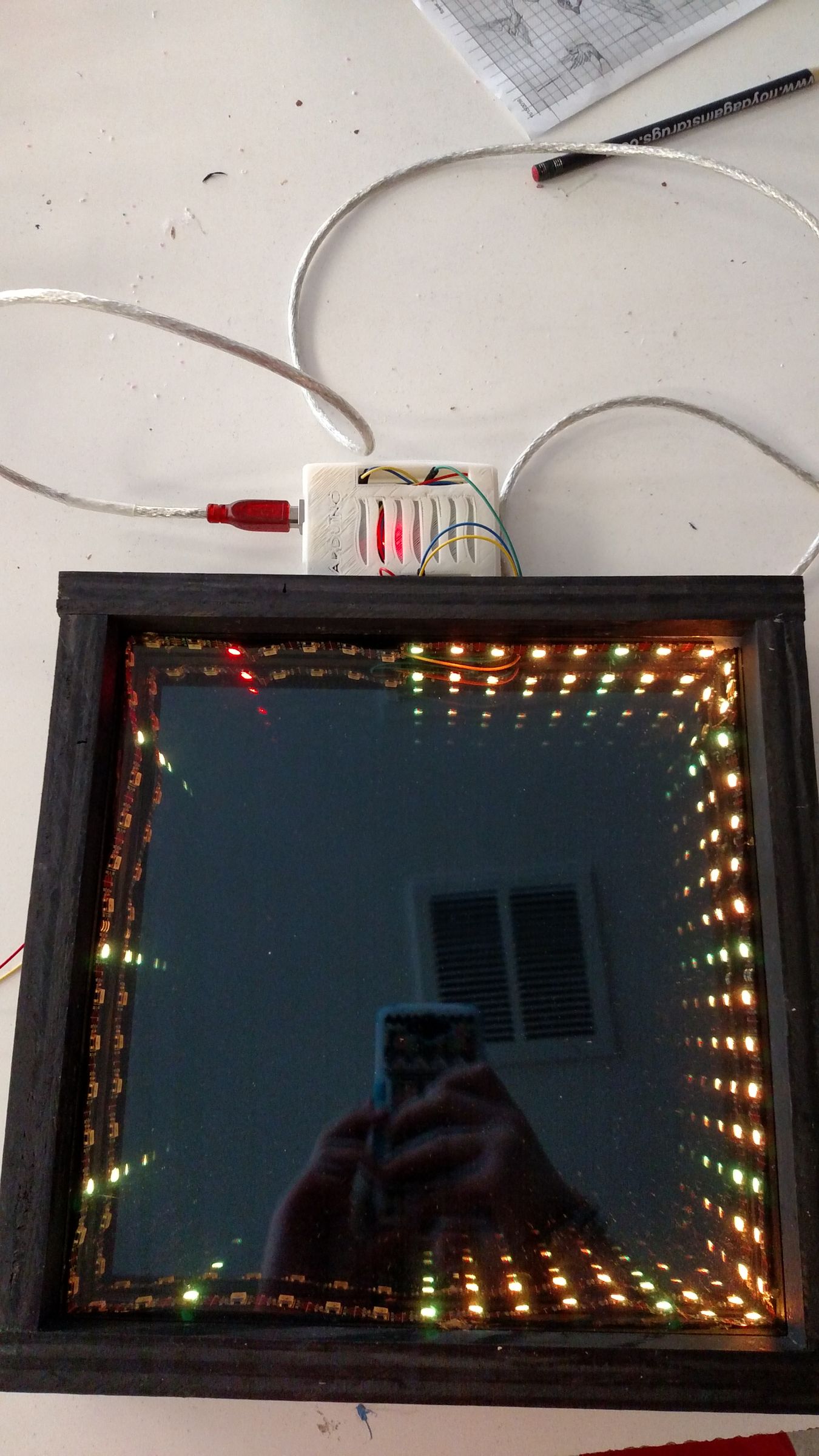 Square Infinity Mirror Clock : 10 Steps (with Pictures) - Instructables