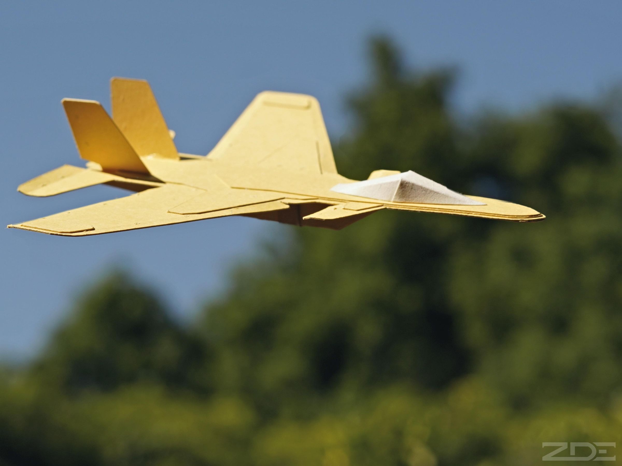 Yellow Card Stock Jet Glider W/ Canards : 6 Steps (with Pictures ...