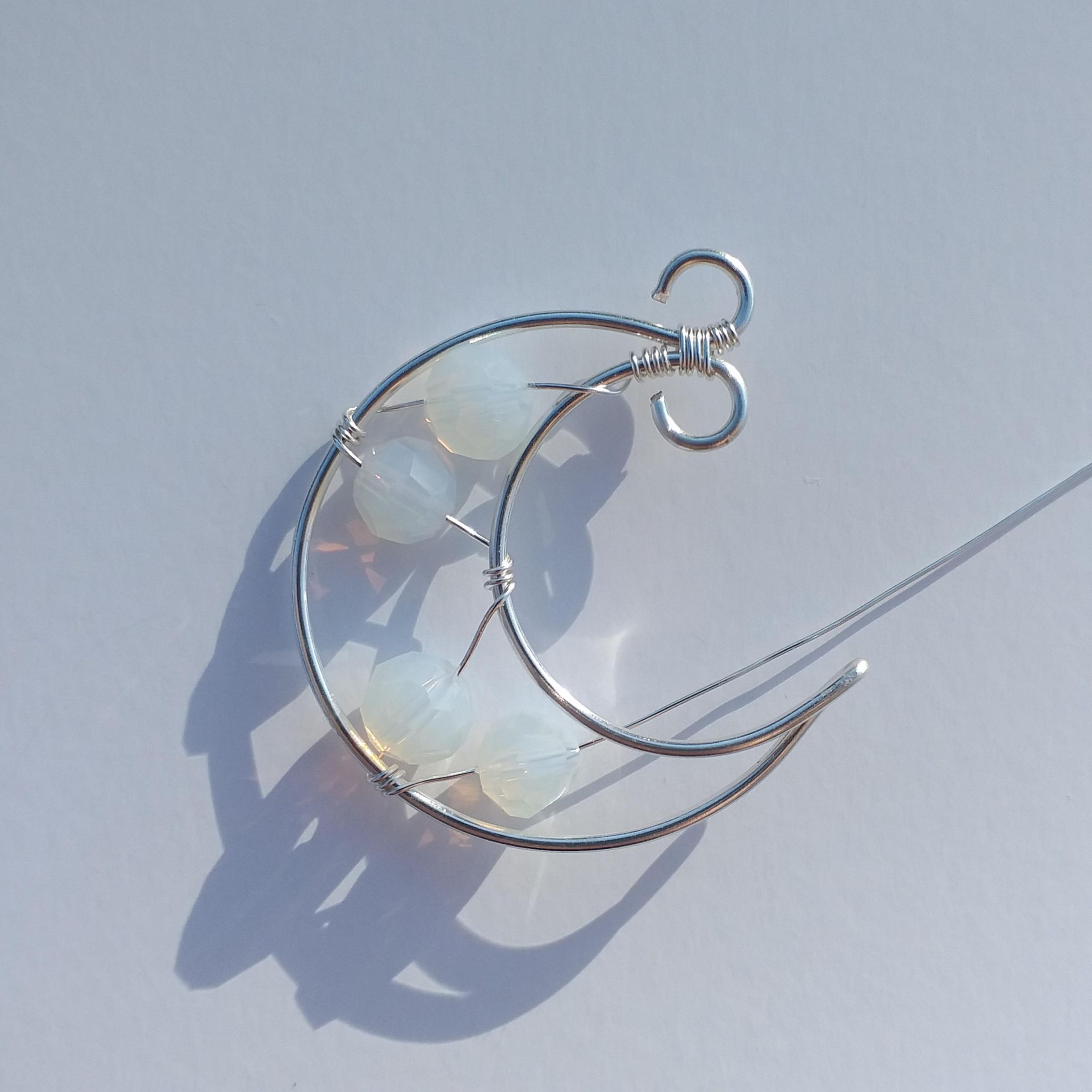 How to Make a Crescent Moon Pendant Using Wire : 11 Steps (with ...