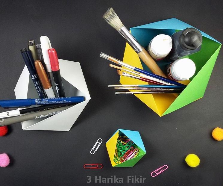 Diy Origami Organizer Box Without Glue : 14 Steps (with Pictures ...