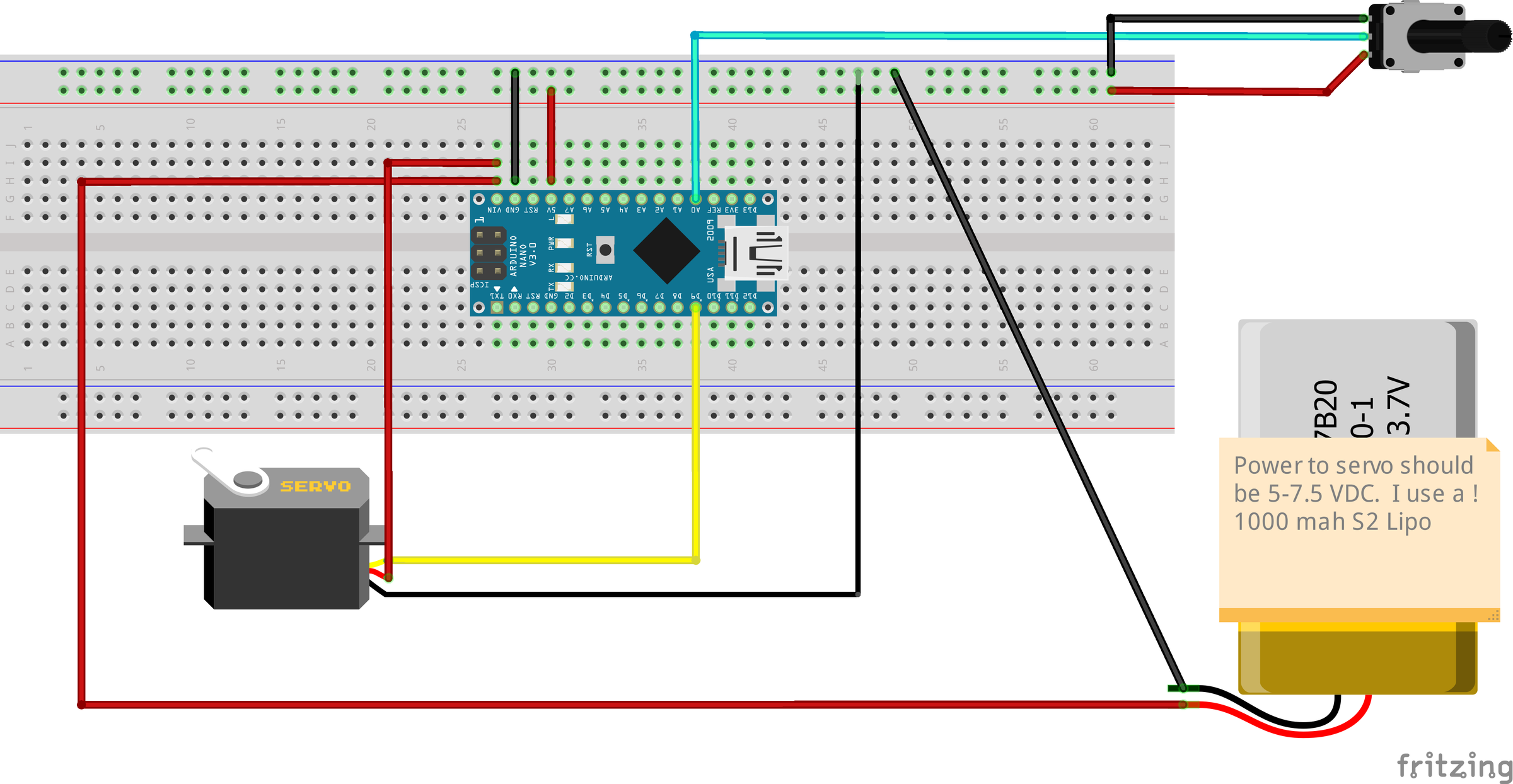 Control Speed of Hobby Servo With Potentiometer. - Instructables