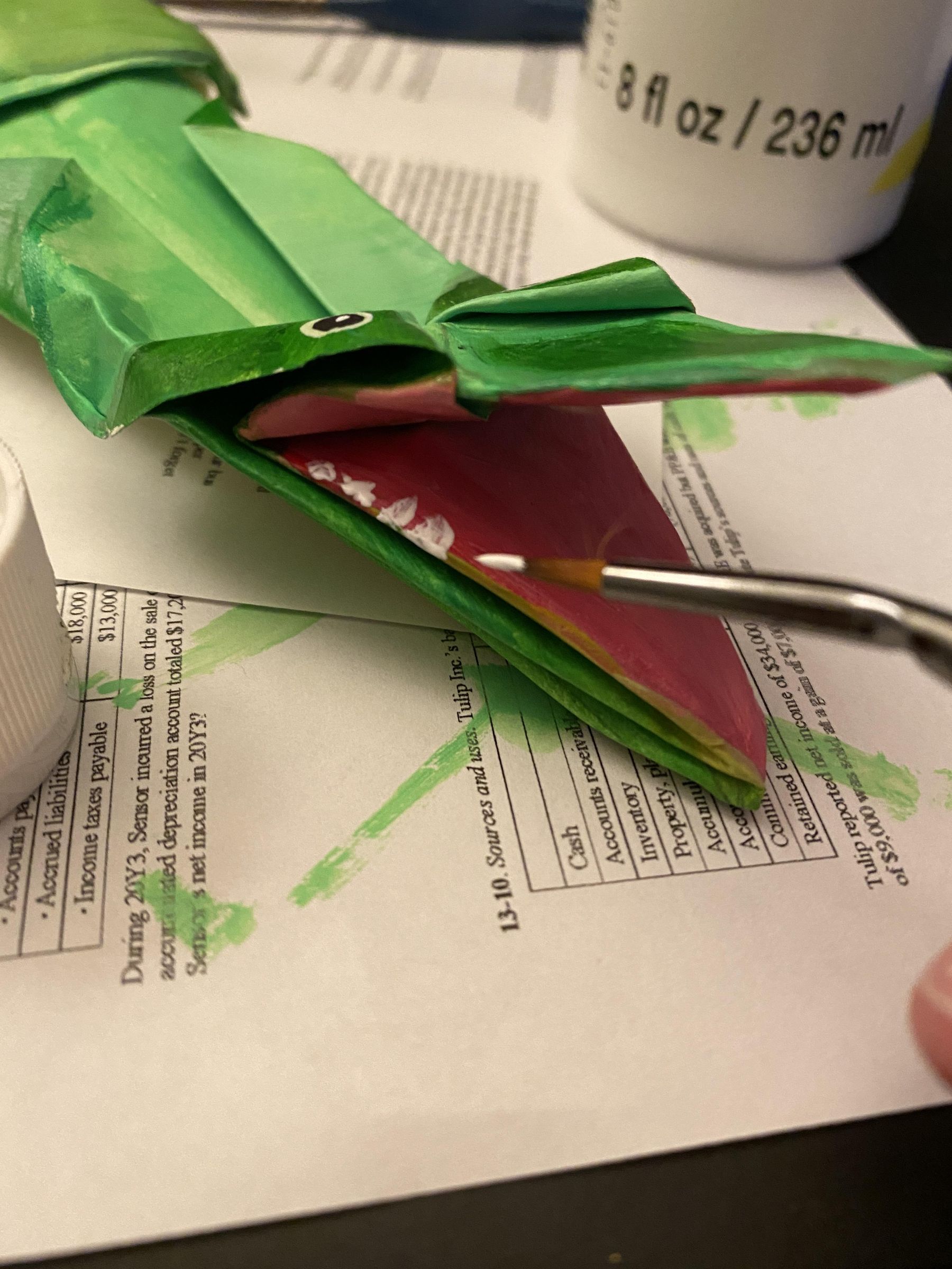 Painted Origami Gator : 18 Steps (with Pictures) - Instructables