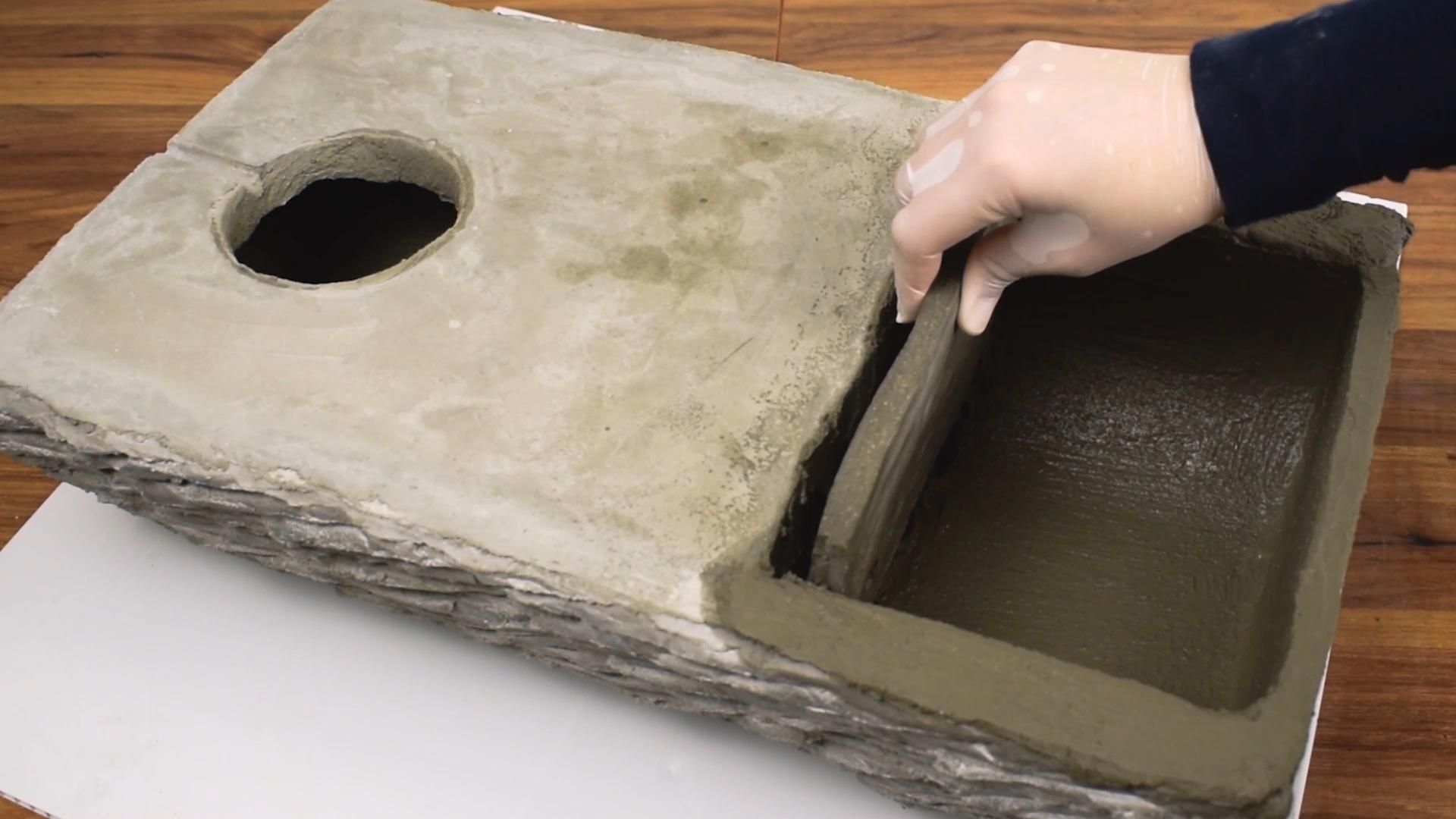 Concrete Tree Log Waterfall Fountain : 15 Steps (with Pictures ...