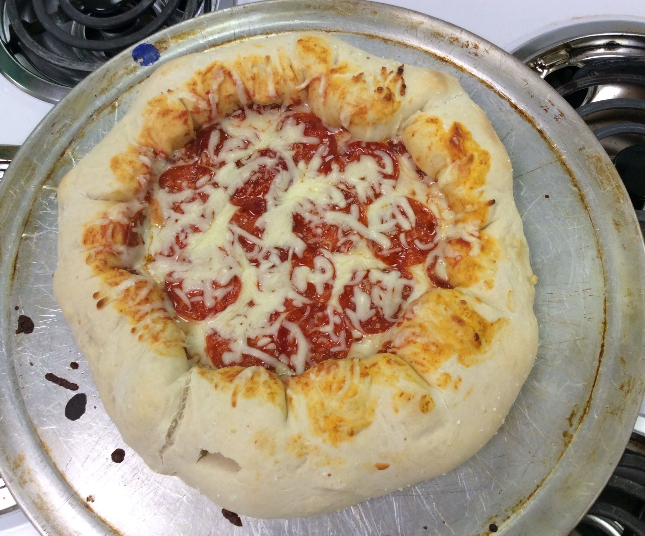 Thick, Stuffed Crust Pepperoni Pizza : 8 Steps (with Pictures ...