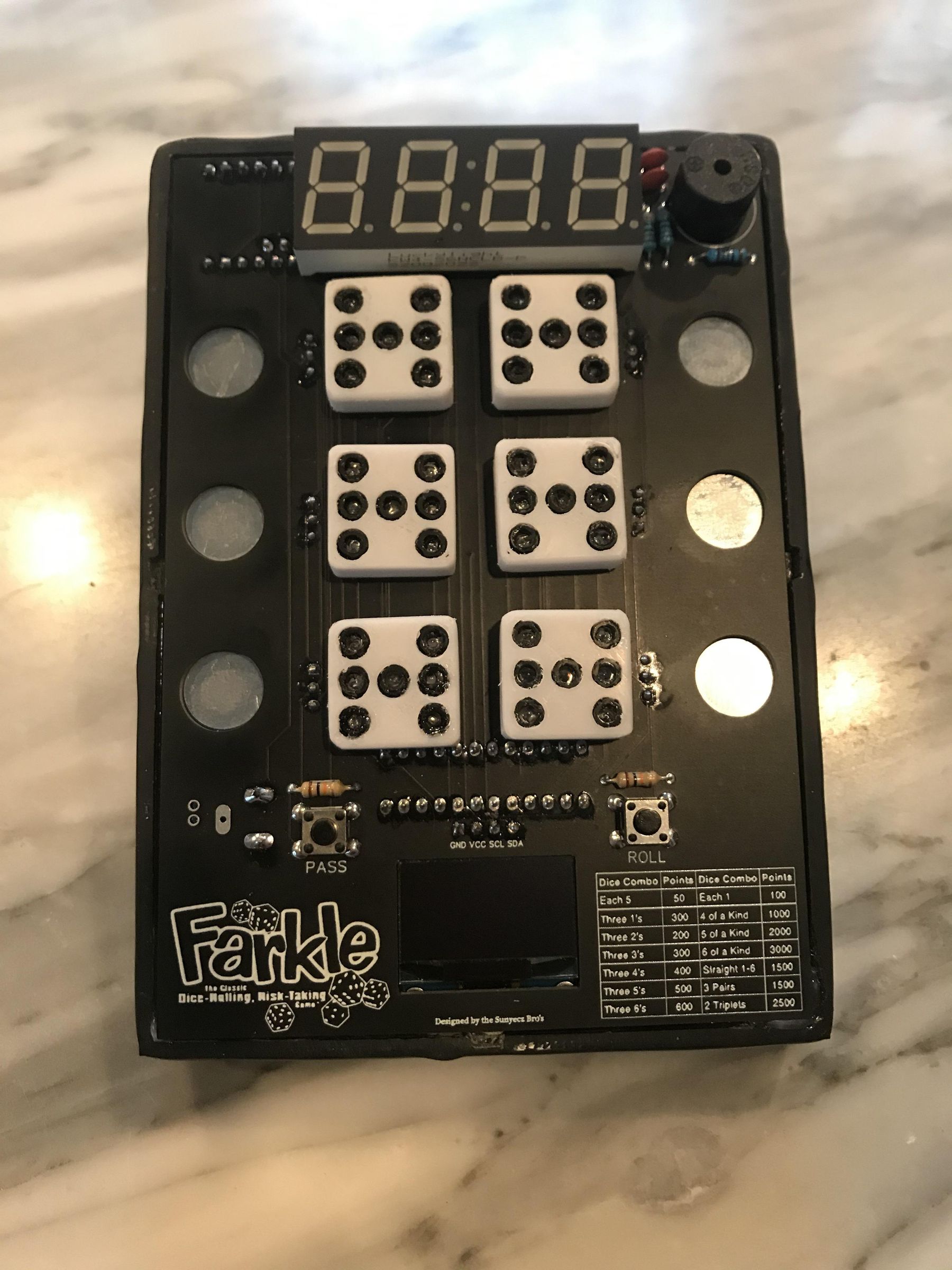 Farkle! Handheld PCB Game Console : 9 Steps (with Pictures) - Instructables