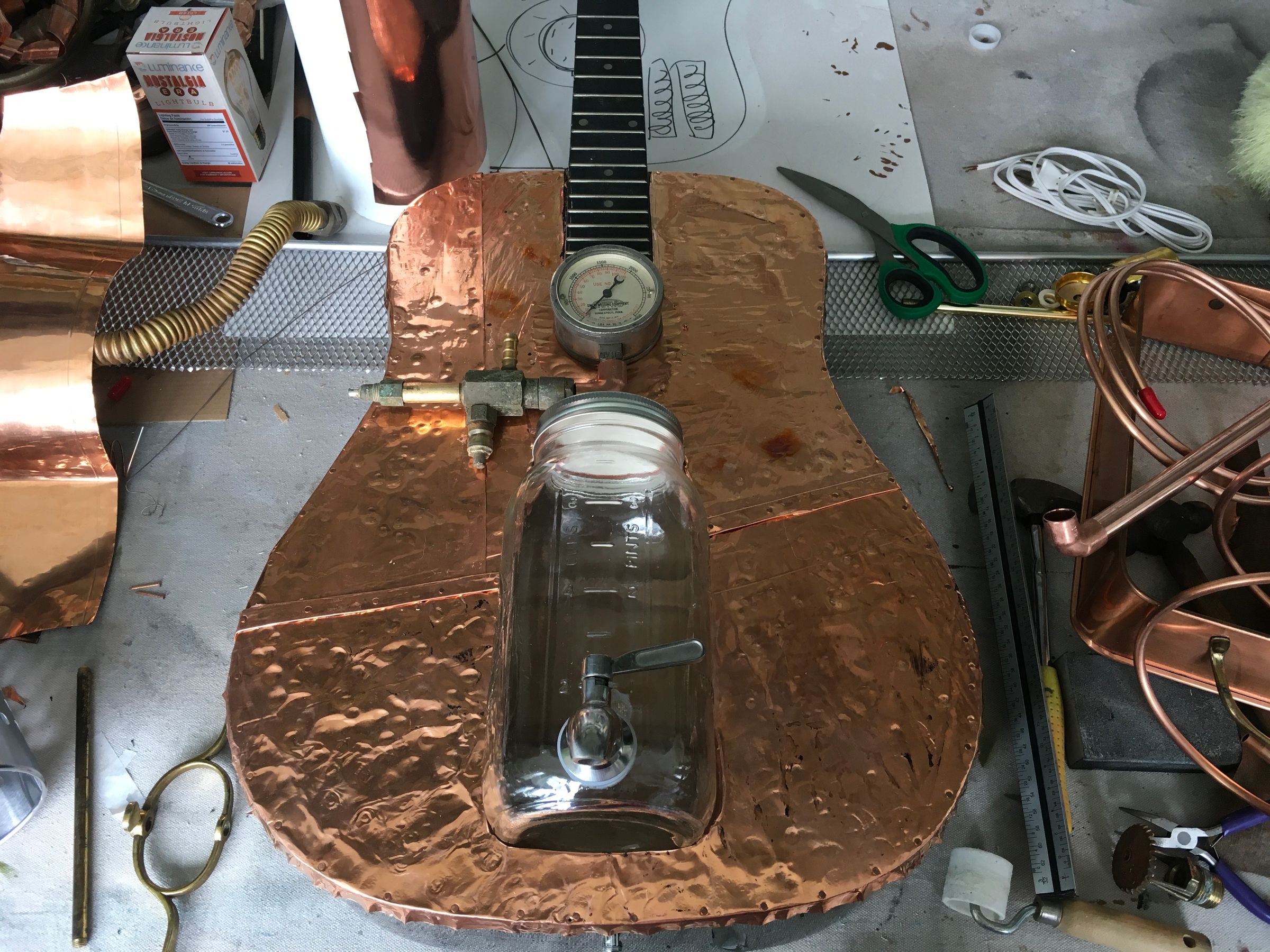 Steampunk Guitar Art( Moonshine Dispenser) : 4 Steps - Instructables