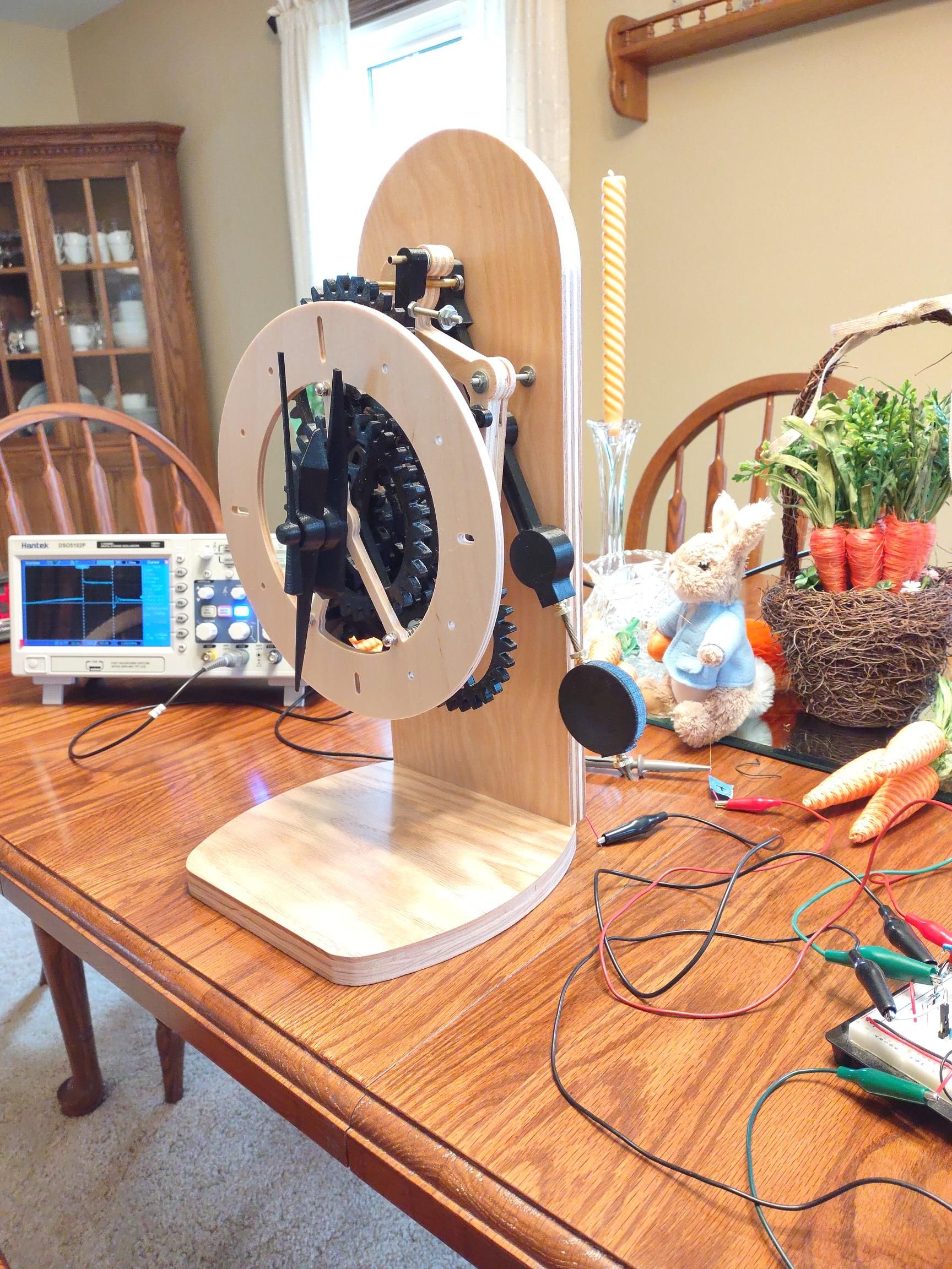 A Wood Gear Clock With a Unique Drive Mechanism : 34 Steps (with ...