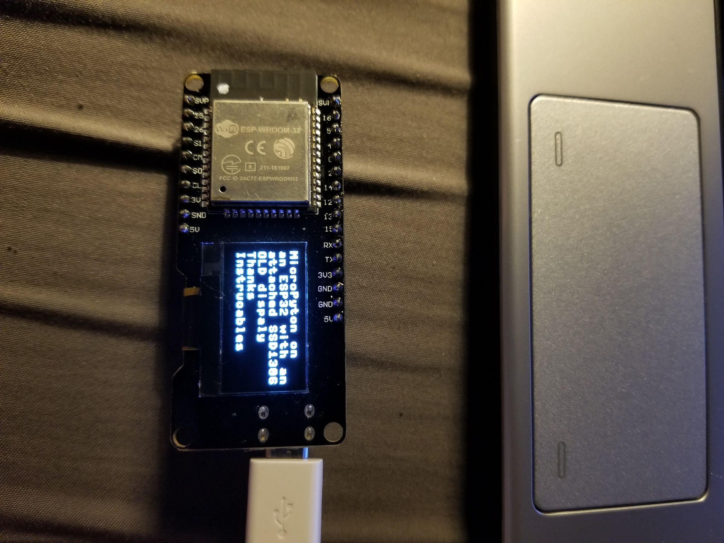 MicroPython on an ESP32 Board With Integrated SSD1306 OLED Display ...