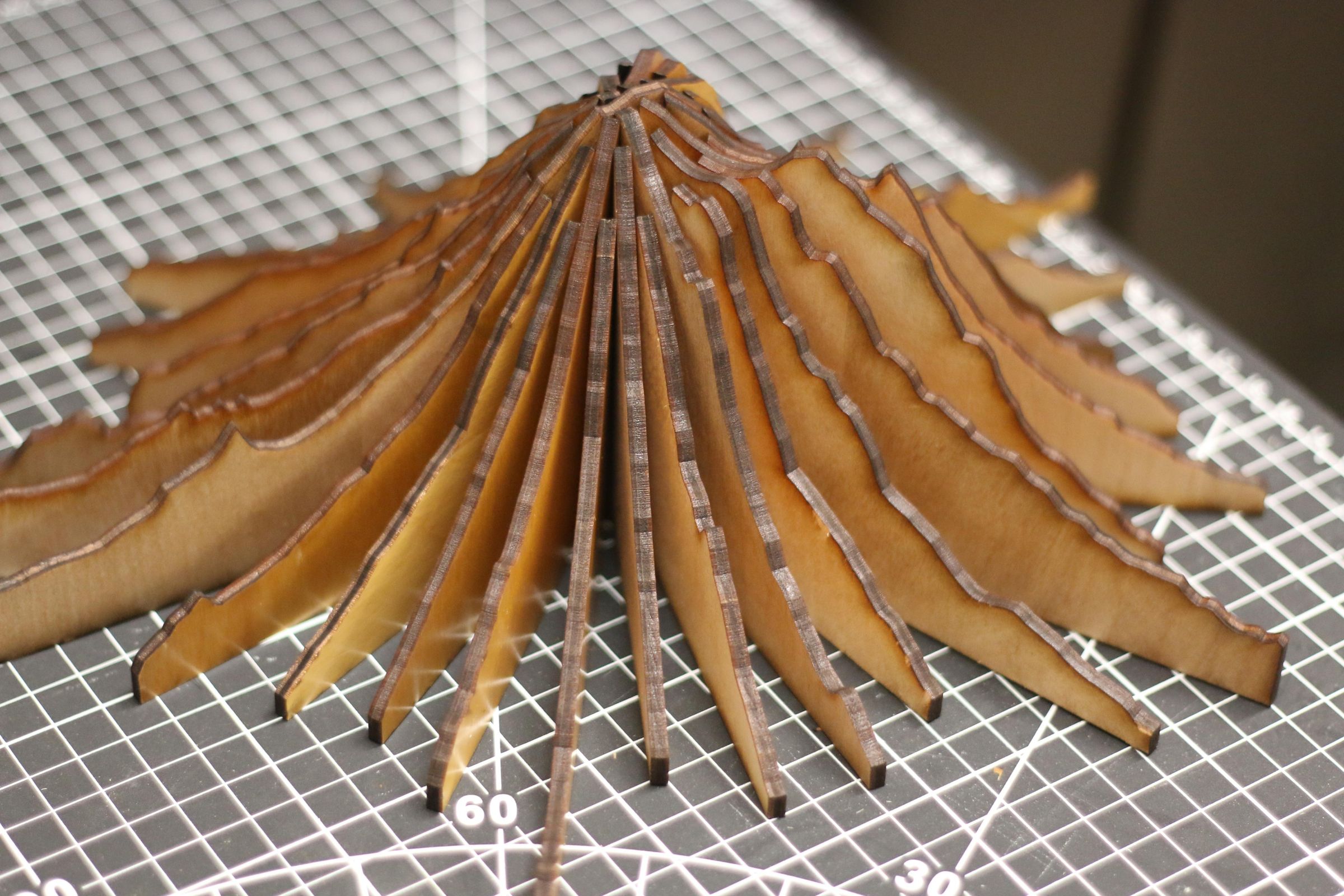 Laser Cut Radial Ridgeline Mountain Model : 28 Steps (with Pictures ...