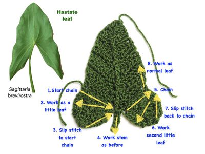 Leaf Crochet Botany- Variations on a Basic Pattern : 6 Steps (with ...
