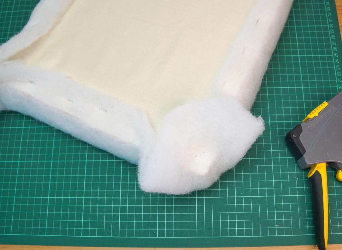 DIY Upholstered Footstool W/ an Embossed Velvet 'Strawberry' Design ...