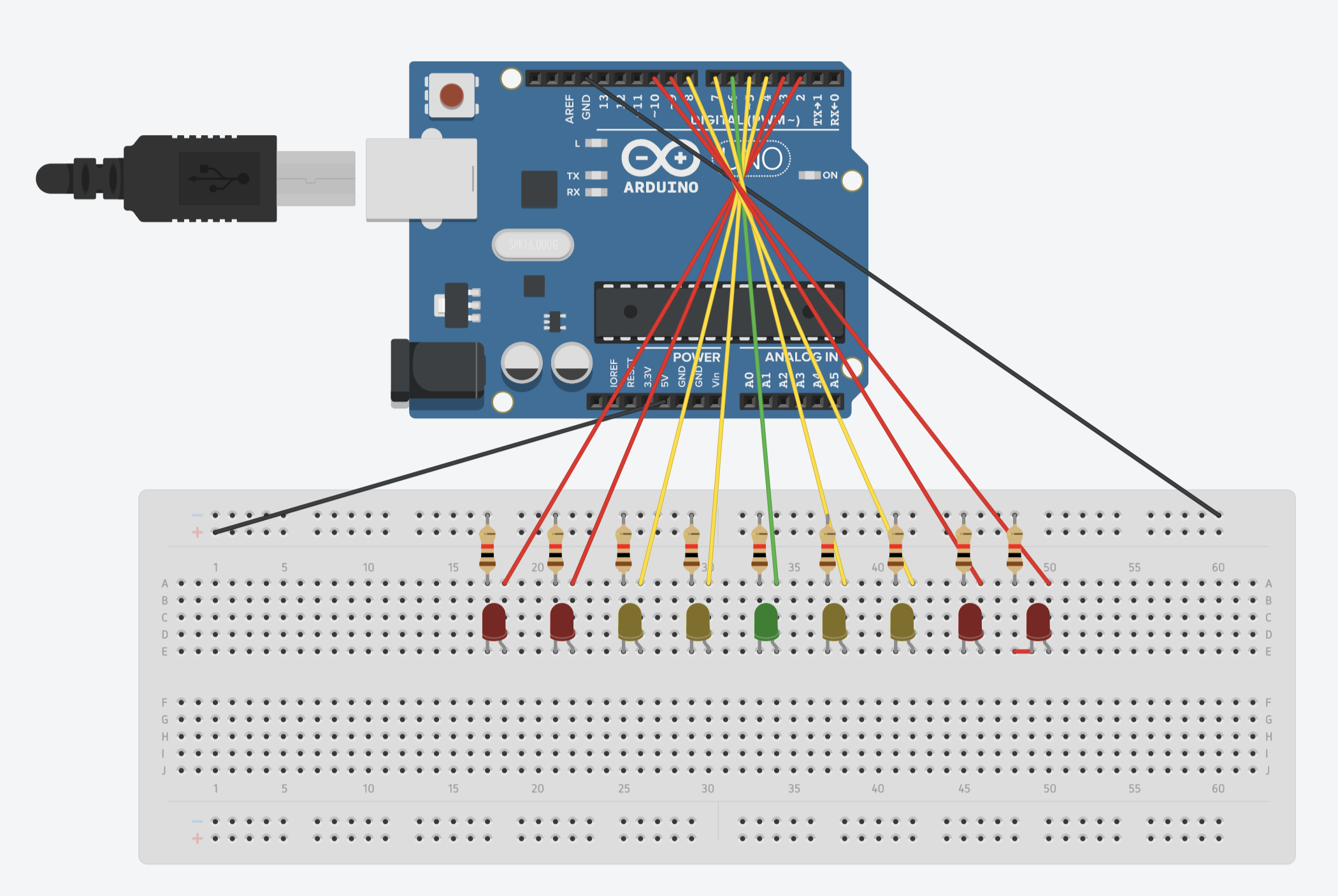 Aruduino LED Game Fast Clicking Two Player Game : 8 Steps - Instructables