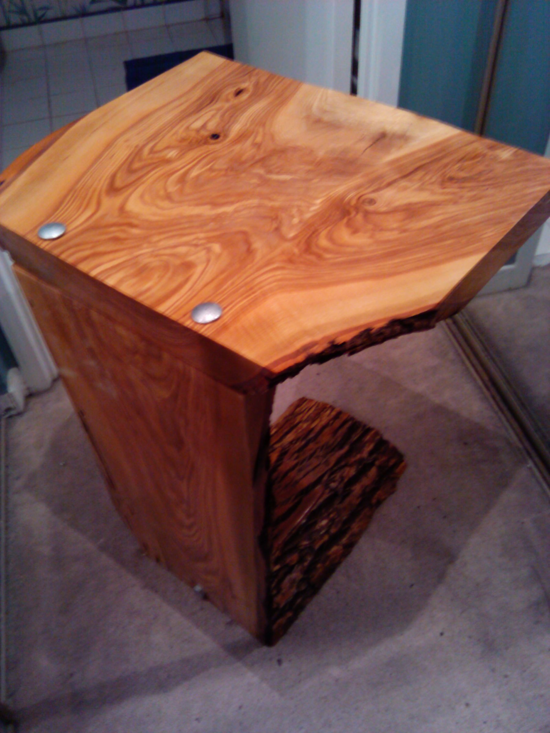 "Folded" Wood Slab Side Table - Instructables