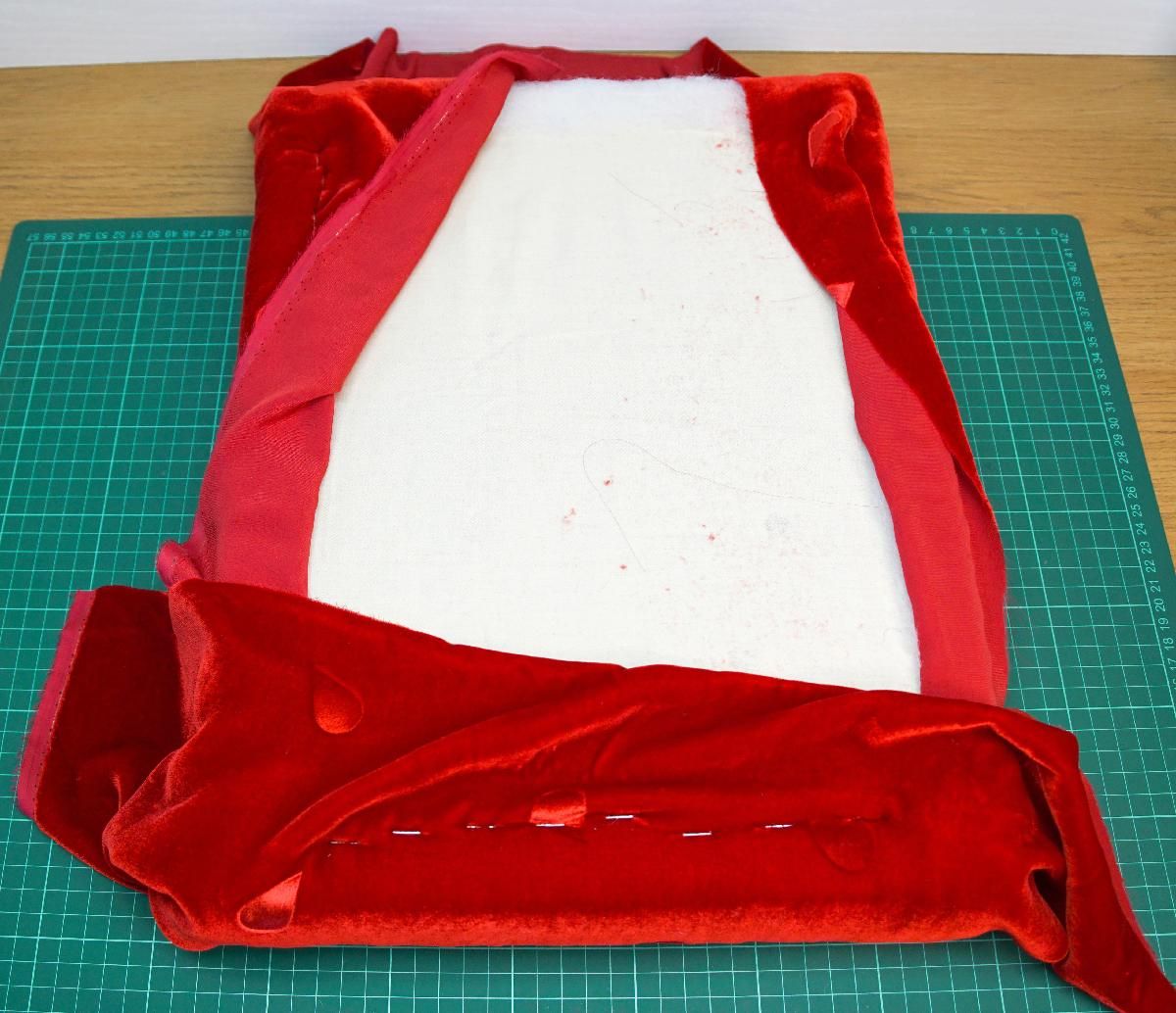 DIY Upholstered Footstool W/ an Embossed Velvet 'Strawberry' Design ...