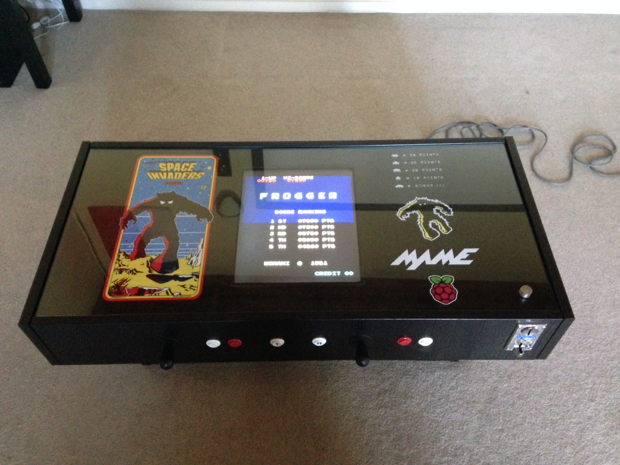 Raspberry Pi Coffee Table Arcade : 6 Steps - Instructables