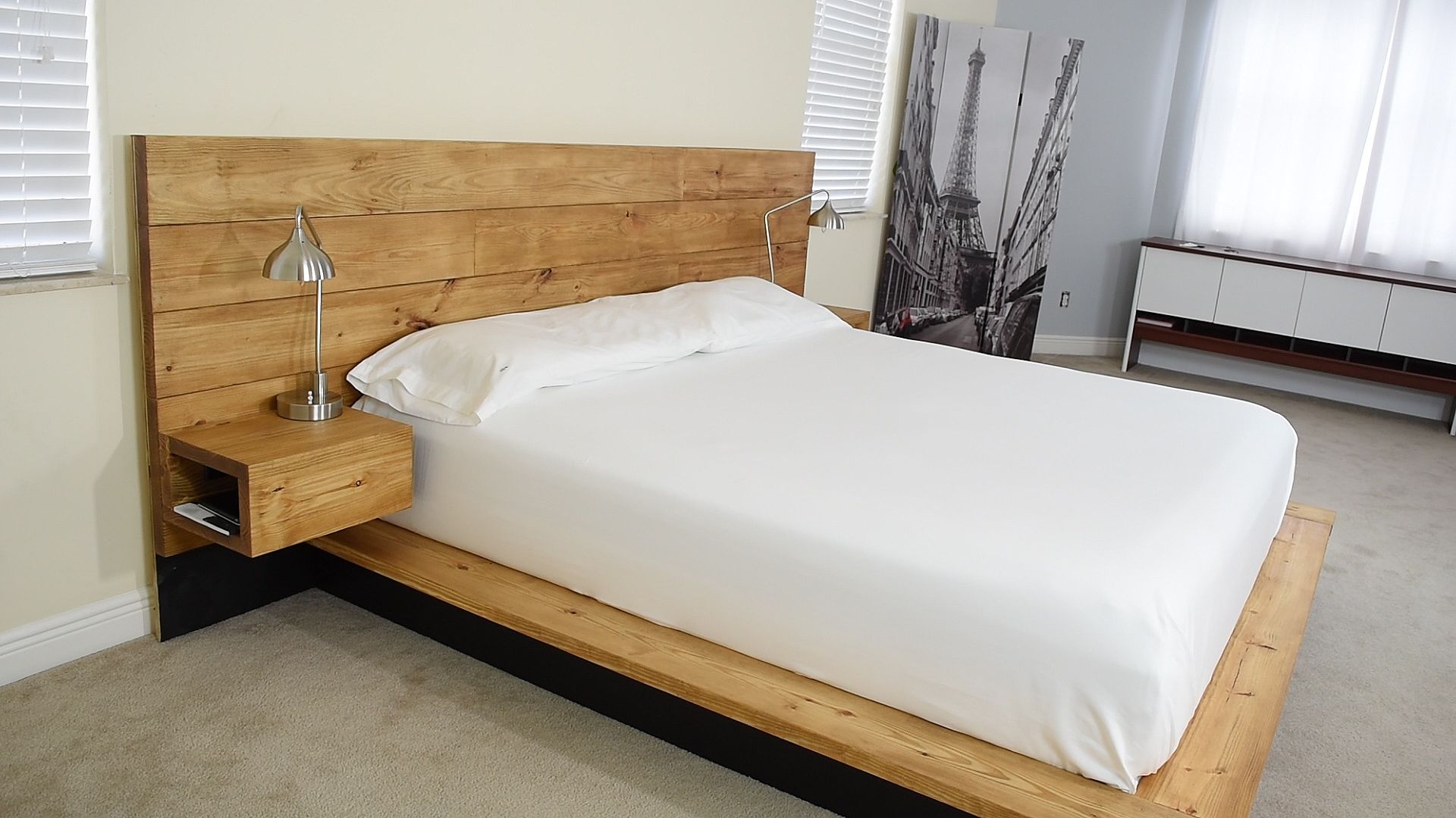 DIY Platform Bed With Floating Night Stands : 7 Steps (with Pictures ...