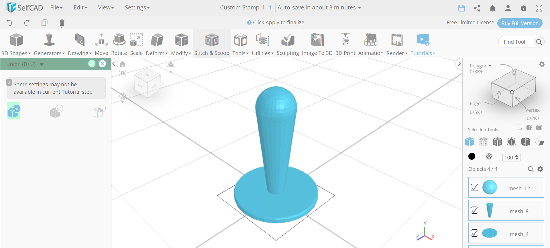 HOW TO CREATE a 3D CUSTOM STAMP USING 3D MODELLING SOFTWARE : 7 Steps ...