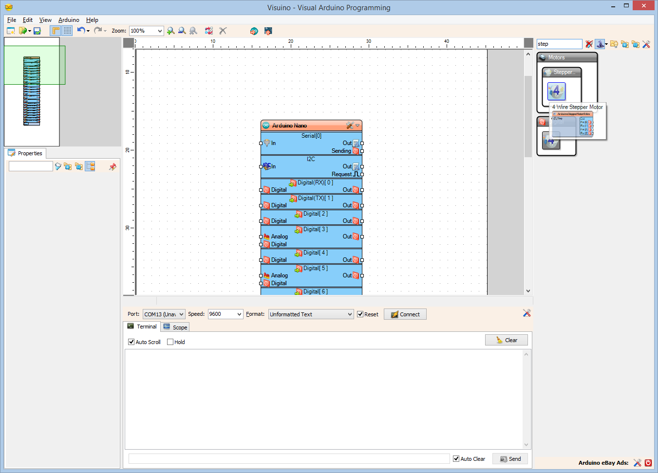 Arduino Nano and Visuino: Control Stepper Motor With Rotary Encoder : 9 ...
