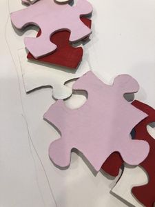 Valentine Puzzle Piece Heart Wreath : 5 Steps (with Pictures ...