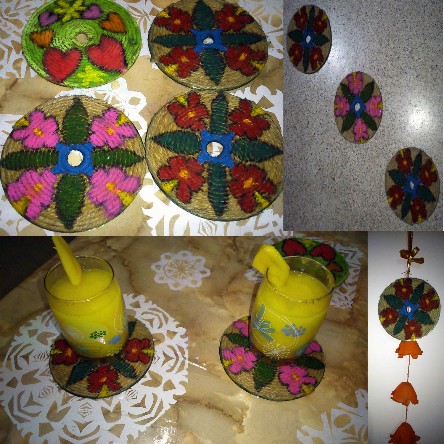 Easy to Do - Recycle CD As Coaster, Wall Hanging and Fridge Magnets : 5 ...