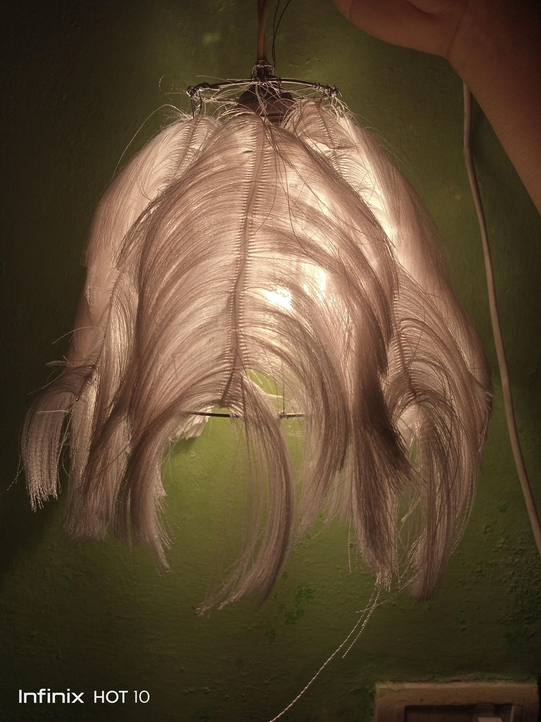 Hanging Feather Lamp. : 7 Steps (with Pictures) - Instructables