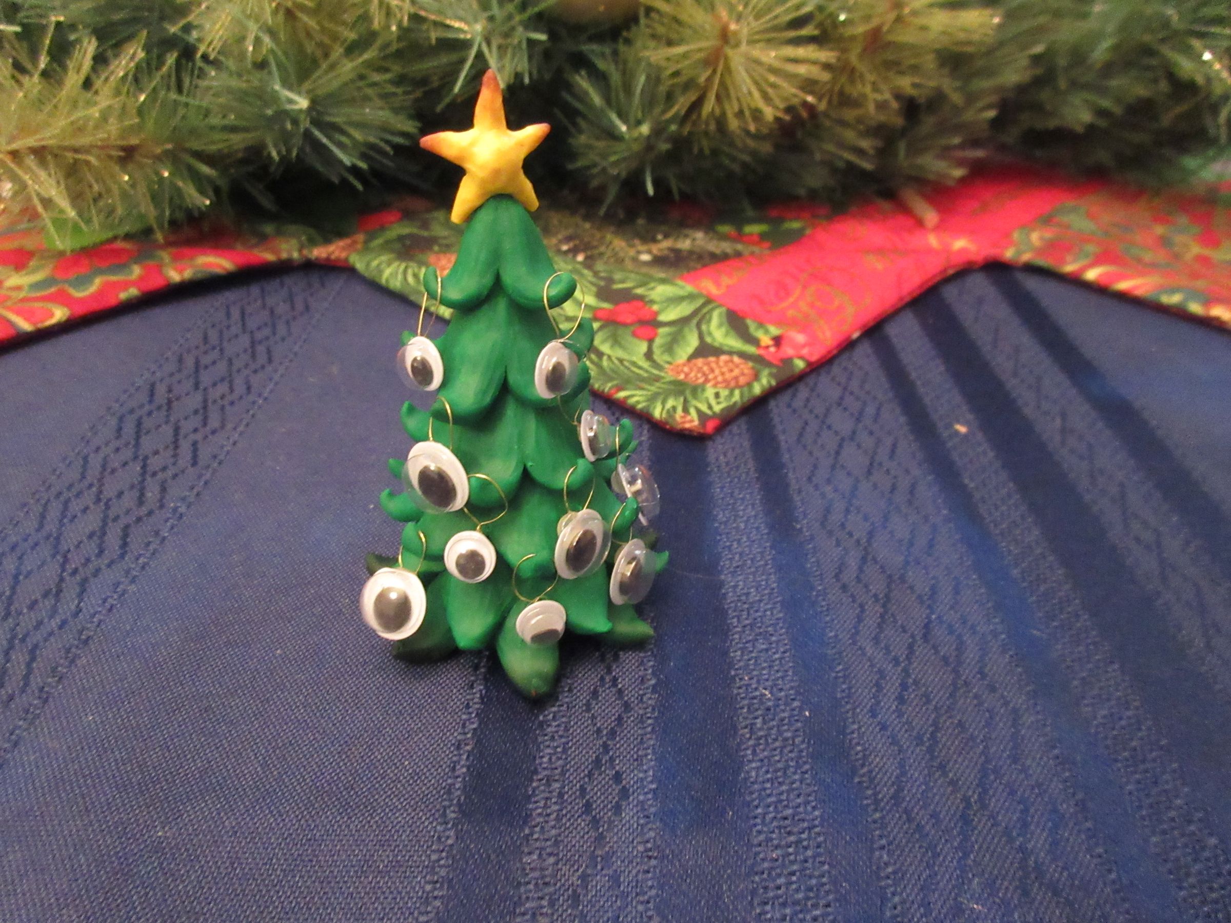 Polymer Clay Christmas Tree With Hanging Ornaments : 10 Steps (with ...