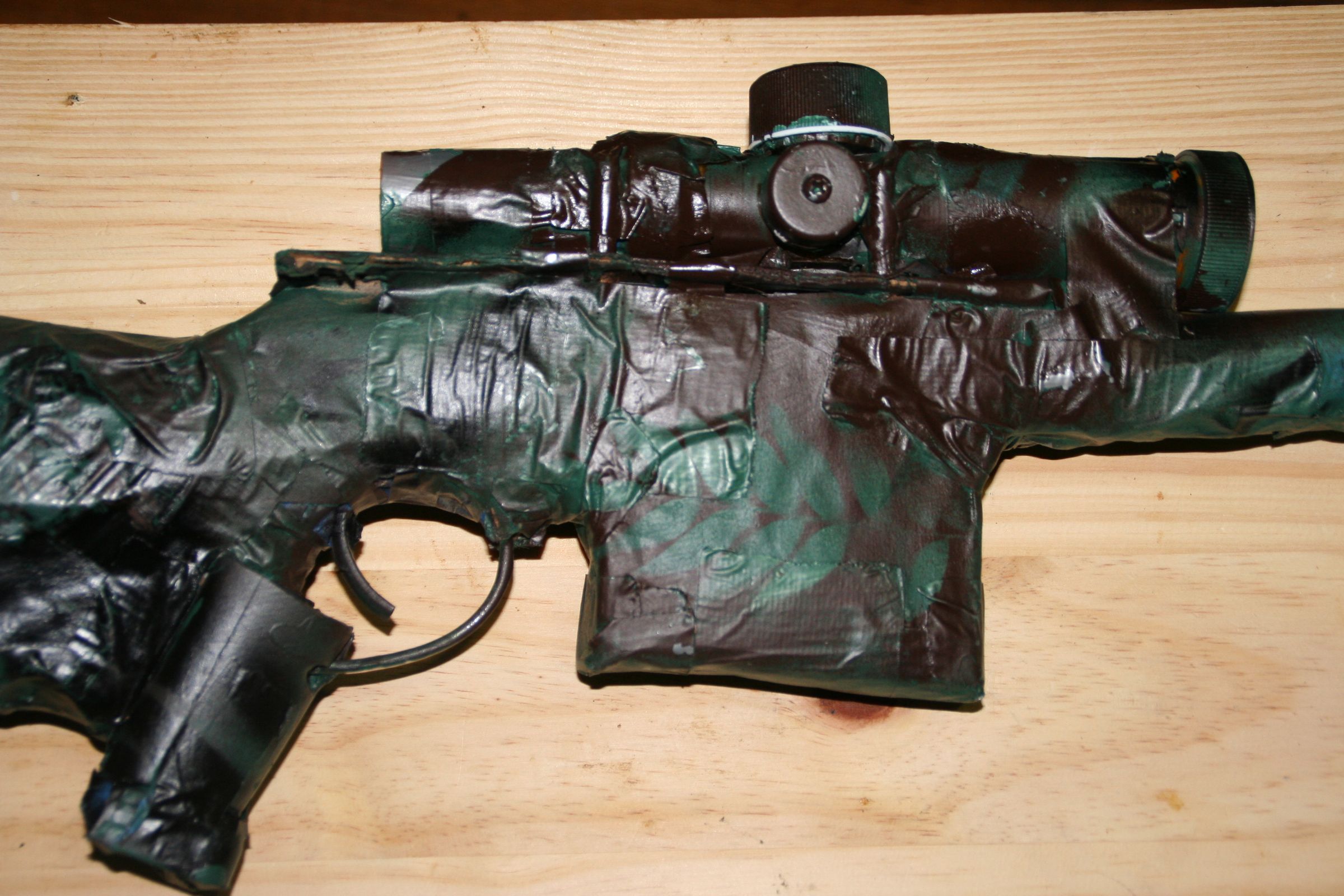 Cardboard Rifle With Camo Paint - Instructables