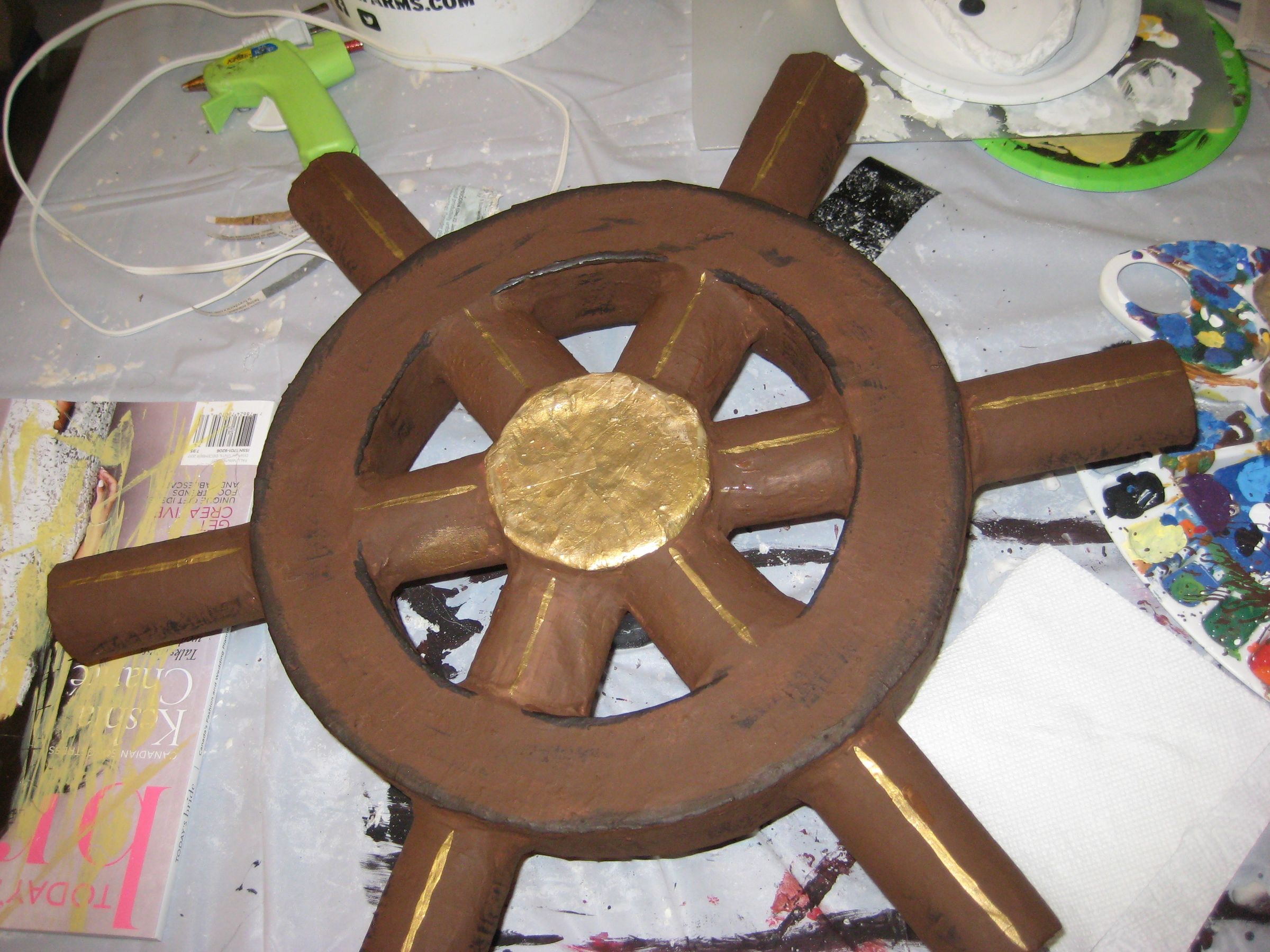 Pirate Ship Wheel Outline