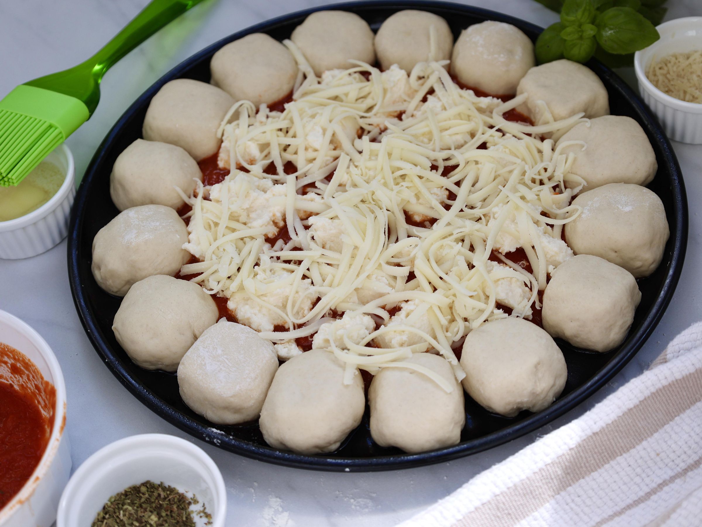 Triple Cheese Garlic Roll Pizza Dip : 4 Steps (with Pictures ...