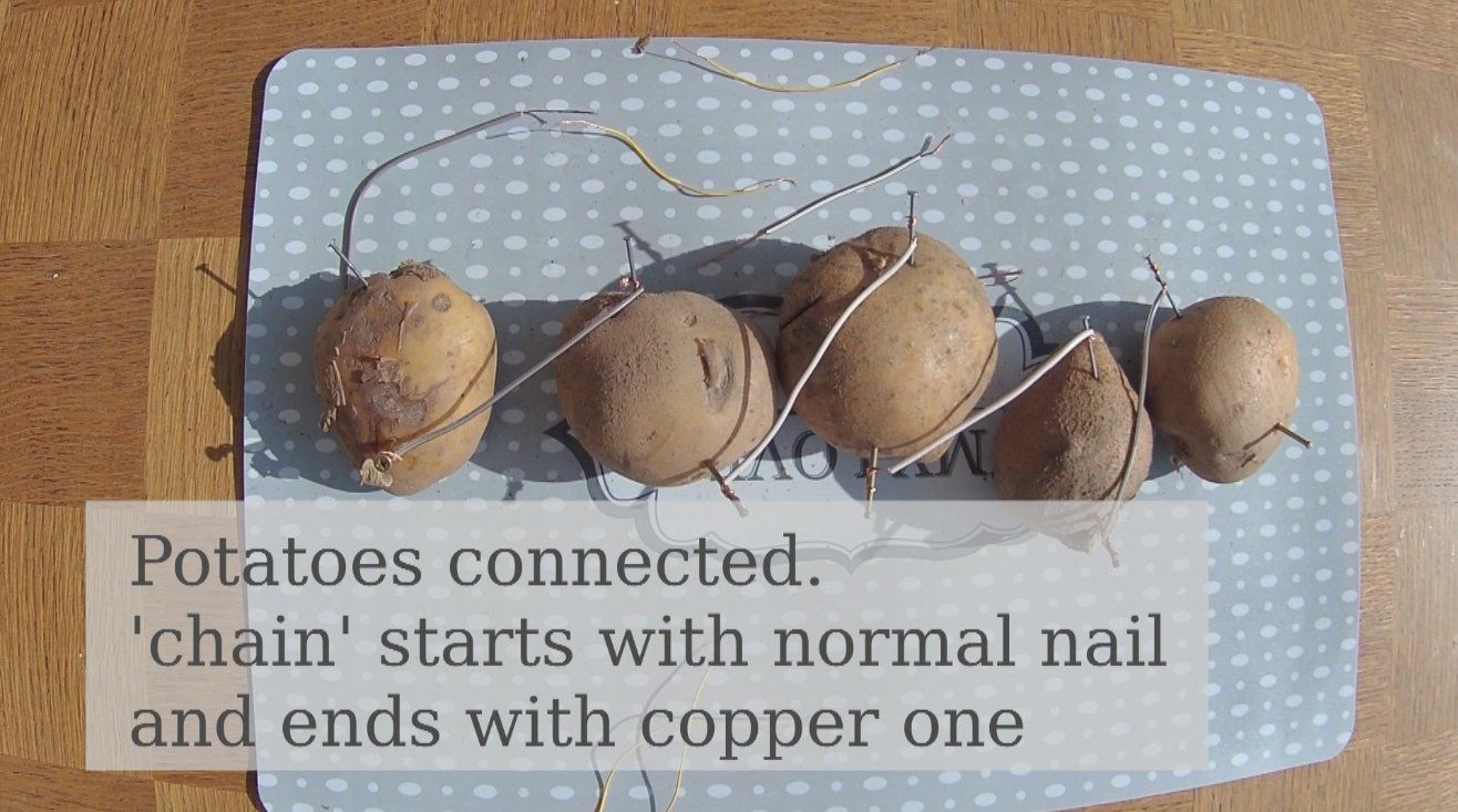 Batteries From Potatoes (ie. to Power LED) : 3 Steps (with Pictures ...