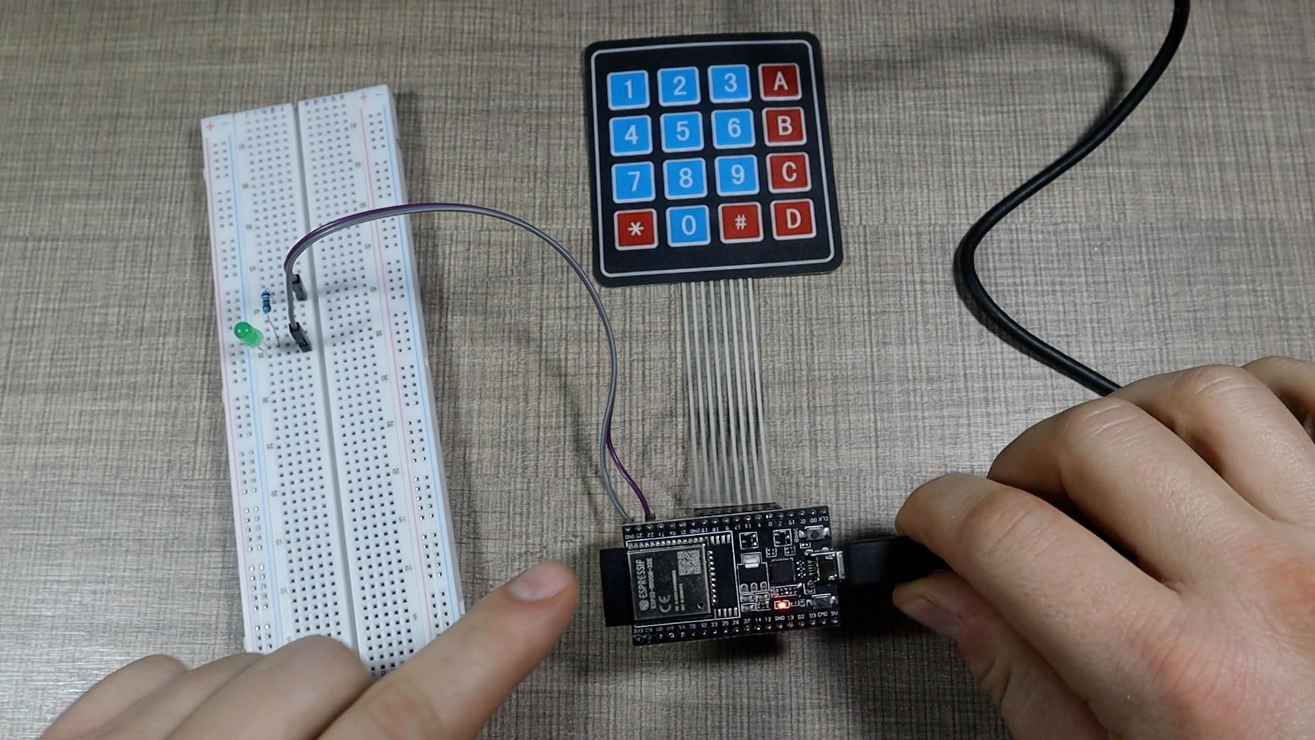 How to Build a Keypad-Controlled LED With an ESP32 : 4 Steps ...