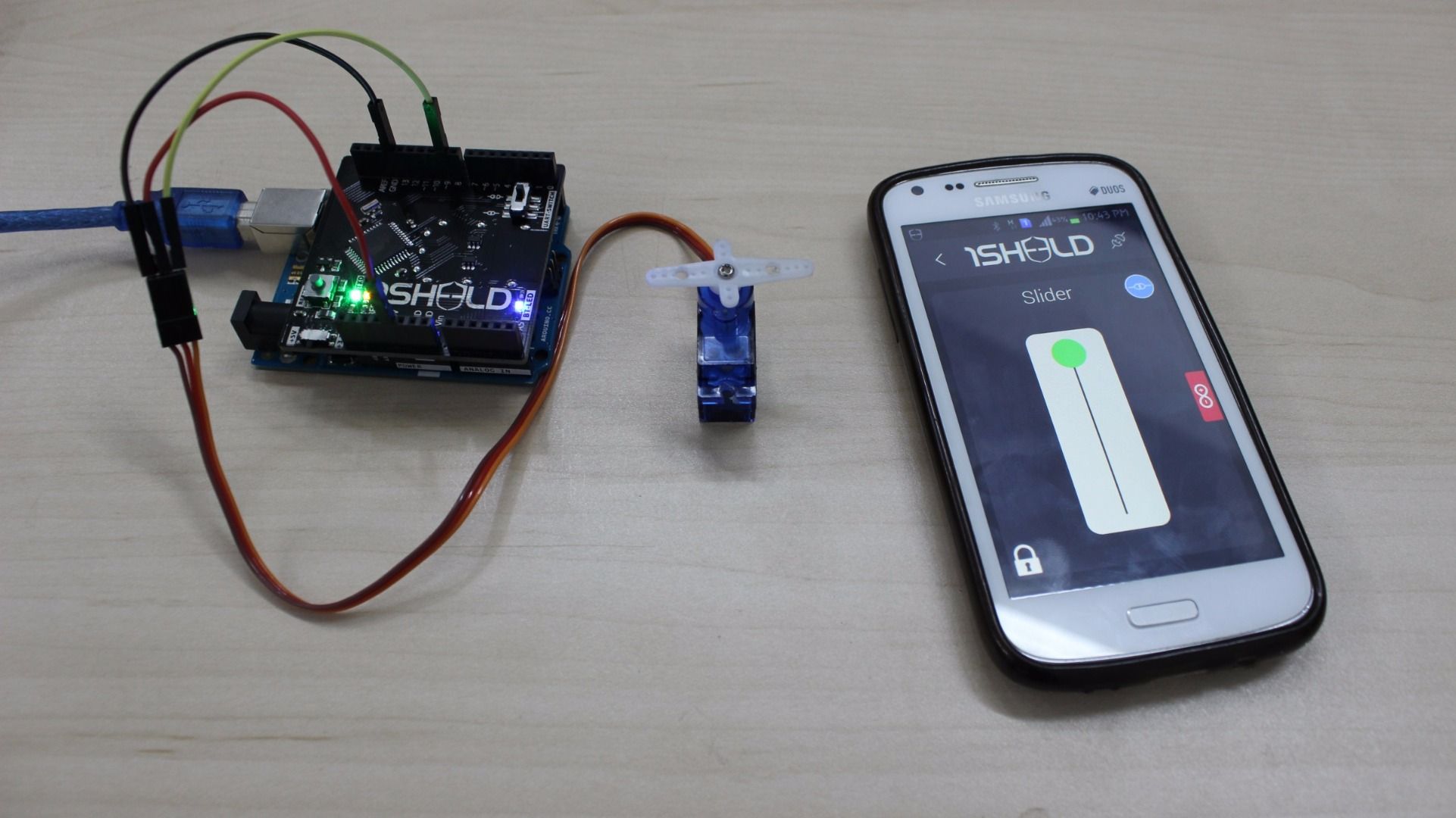 Control Servo Motor Using 1Sheeld : 5 Steps - Instructables