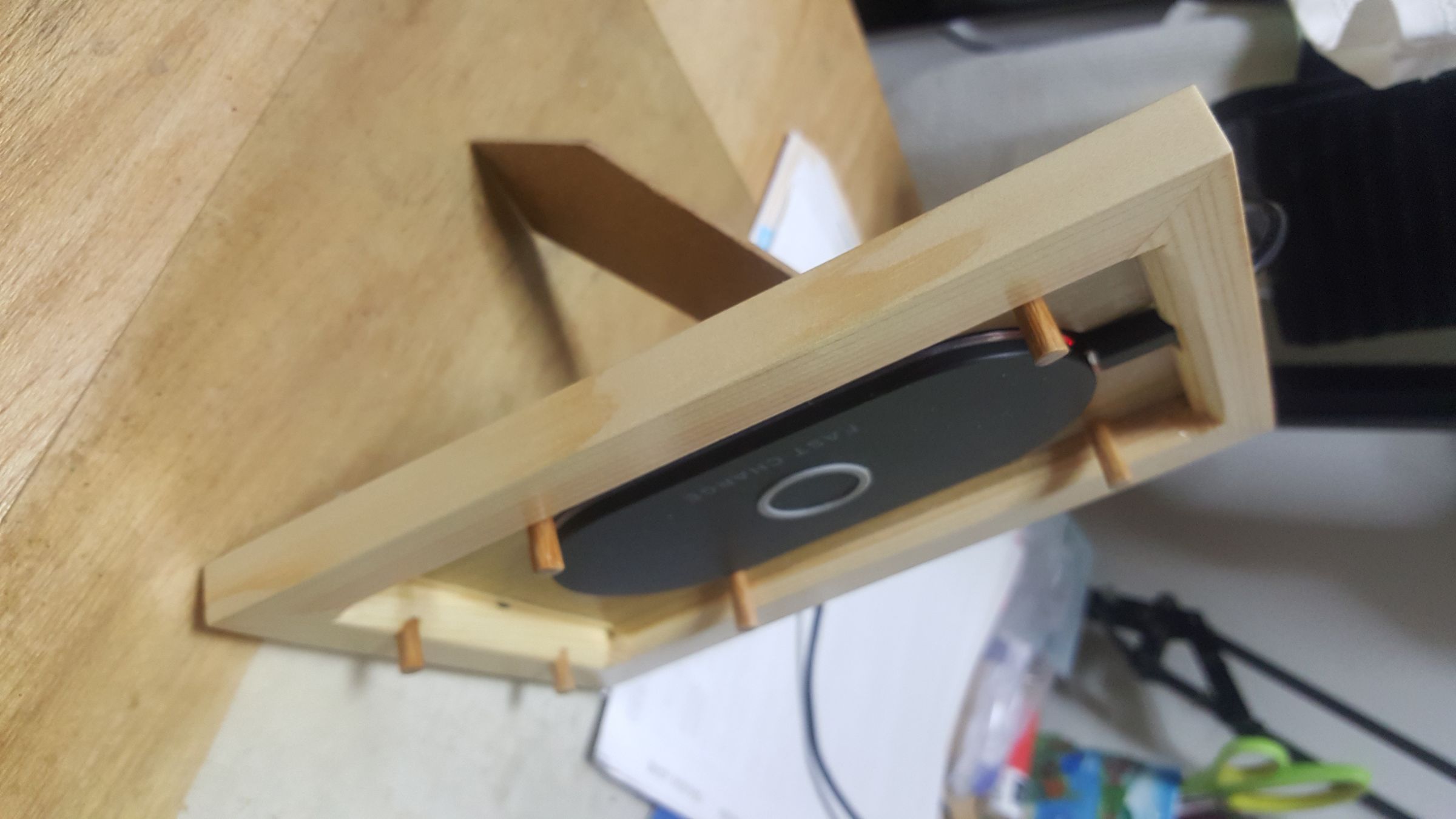 DIY Wireless Phone Charging Stand From a Picture Frame : 6 Steps ...