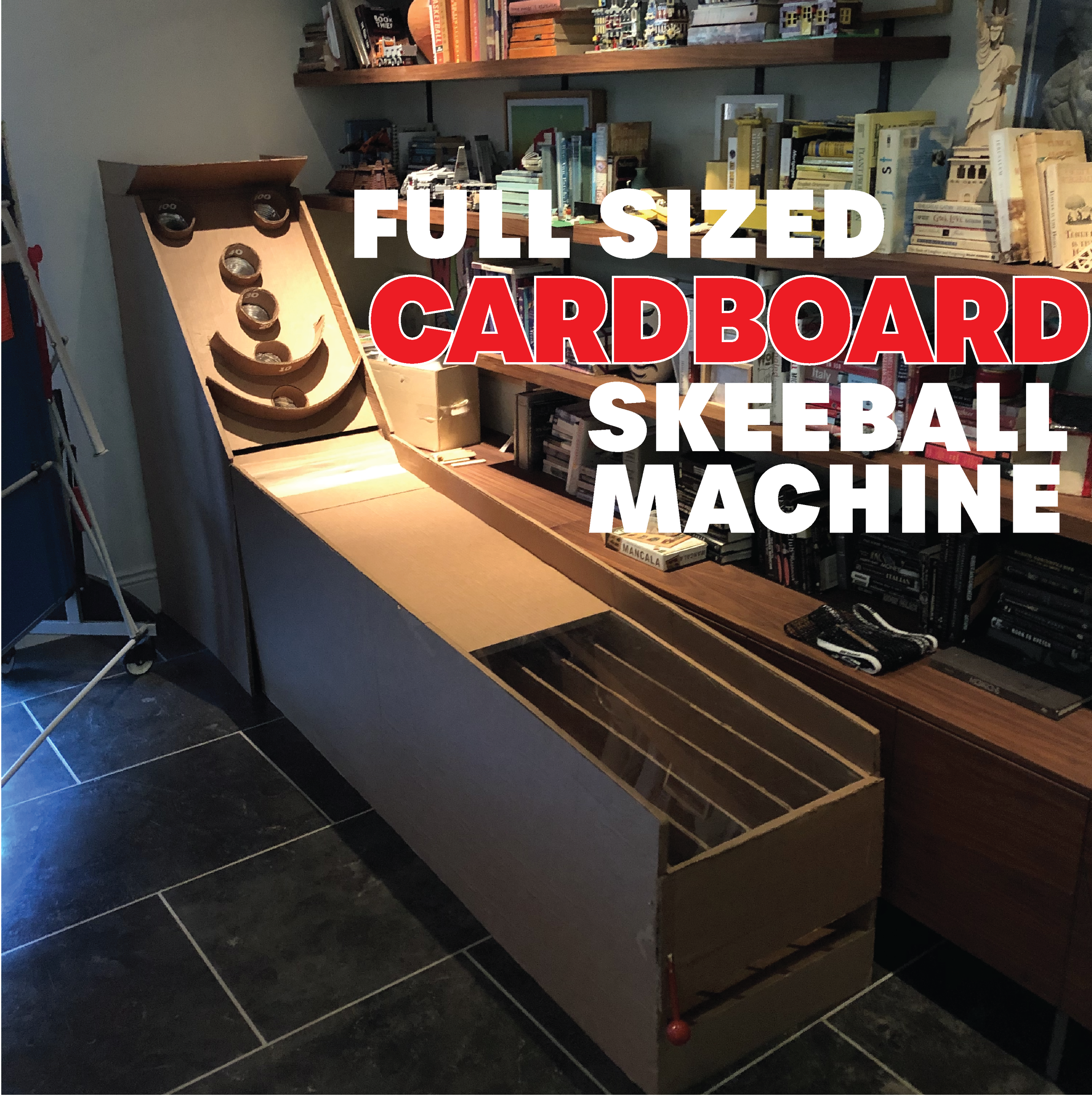 Full-Sized Cardboard Skeeball Machine : 10 Steps (with Pictures ...