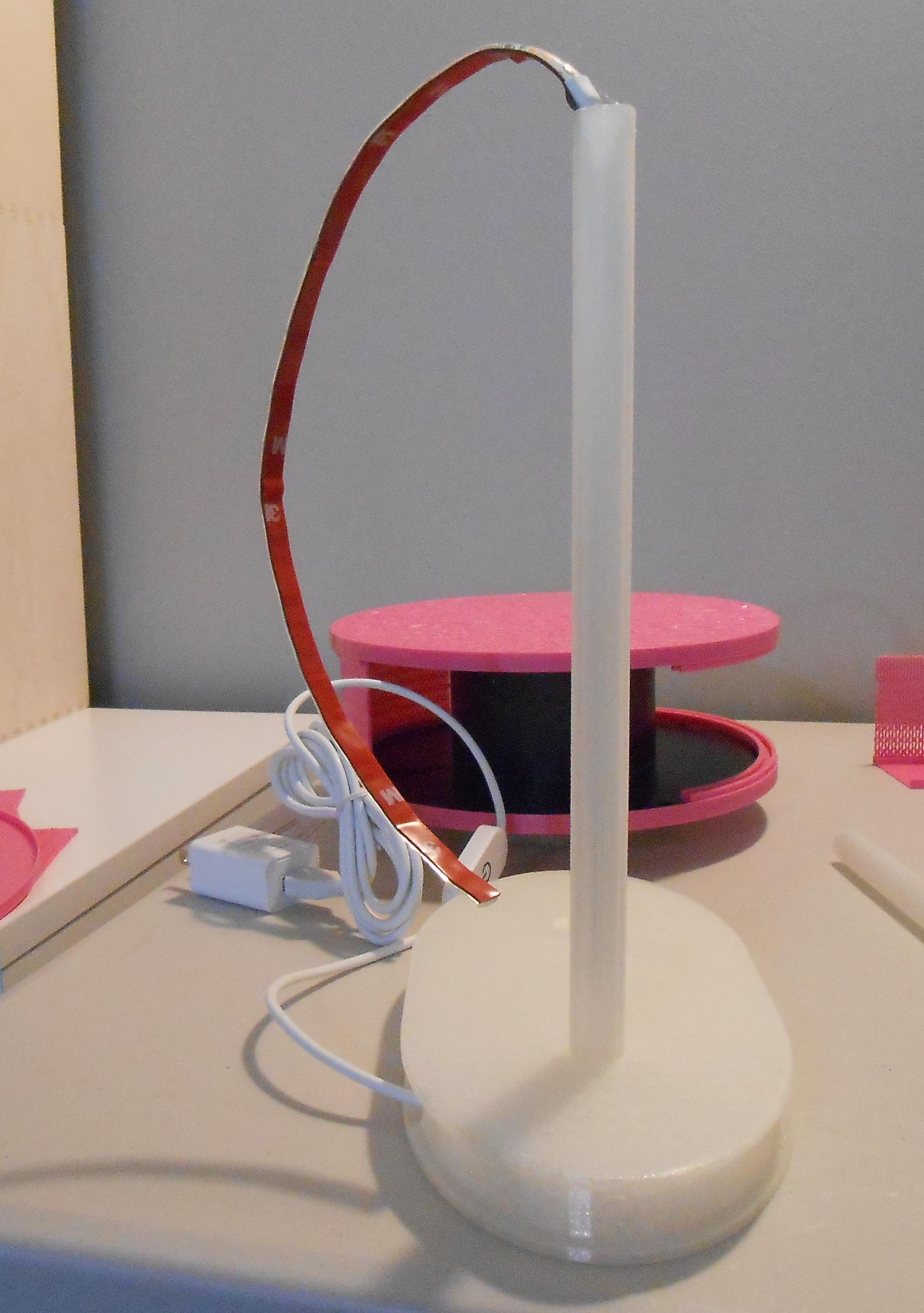 Hinge Shade Empty Filament Spool Lamp : 5 Steps (with Pictures ...