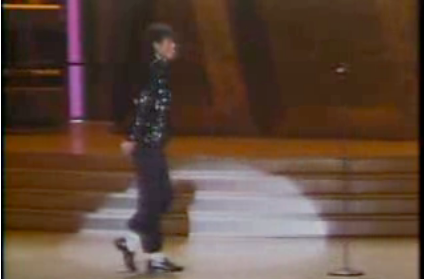 Michael Jackson Doing The Moonwalk For The First Time