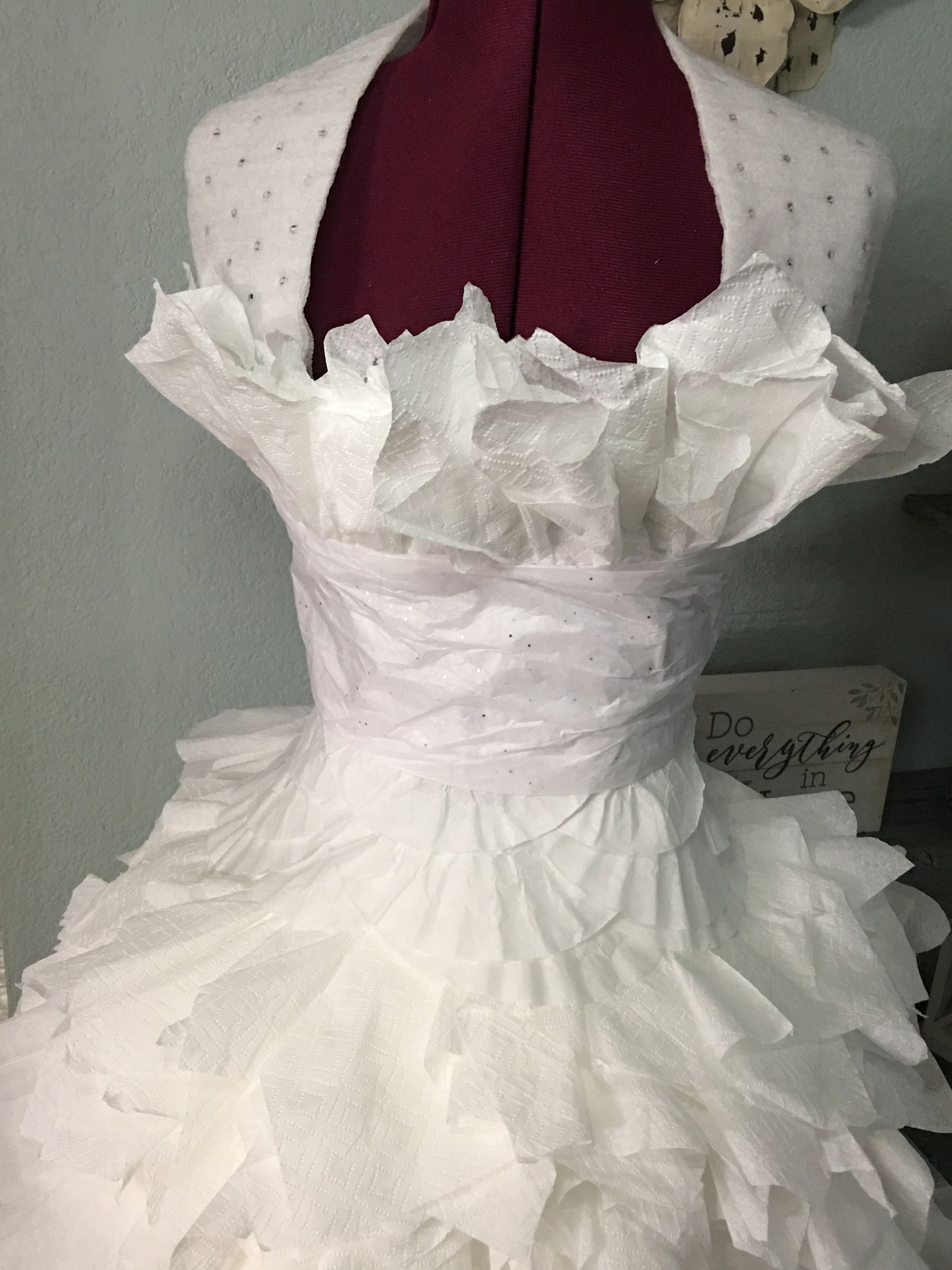 Winter Wonderland Tiered Paper Gown Dress : 21 Steps (with Pictures ...