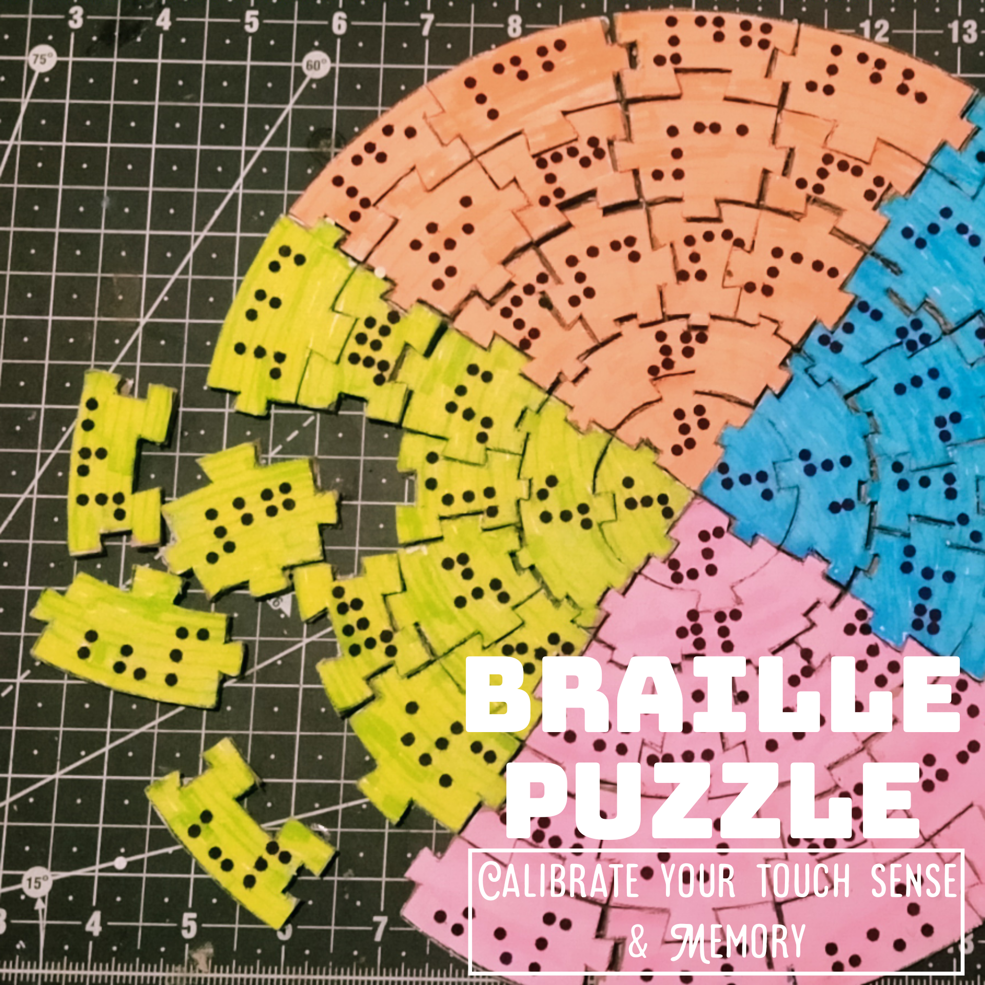 Touch & Learn Braille Puzzle (Specially for Visually Impaired) : 5 ...