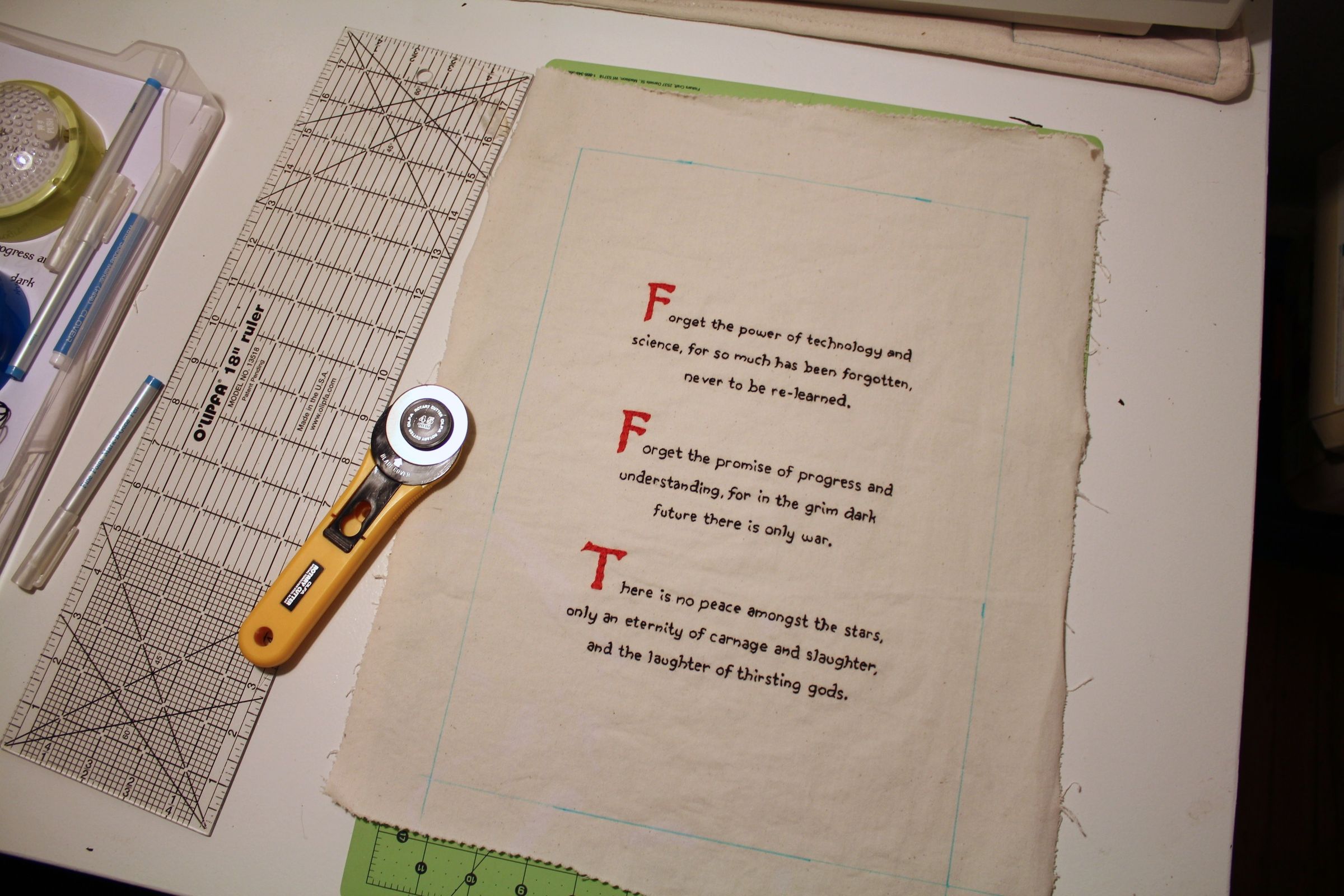 Warhammer 40K Hand Embroidered Wall Hanging : 4 Steps (with Pictures ...