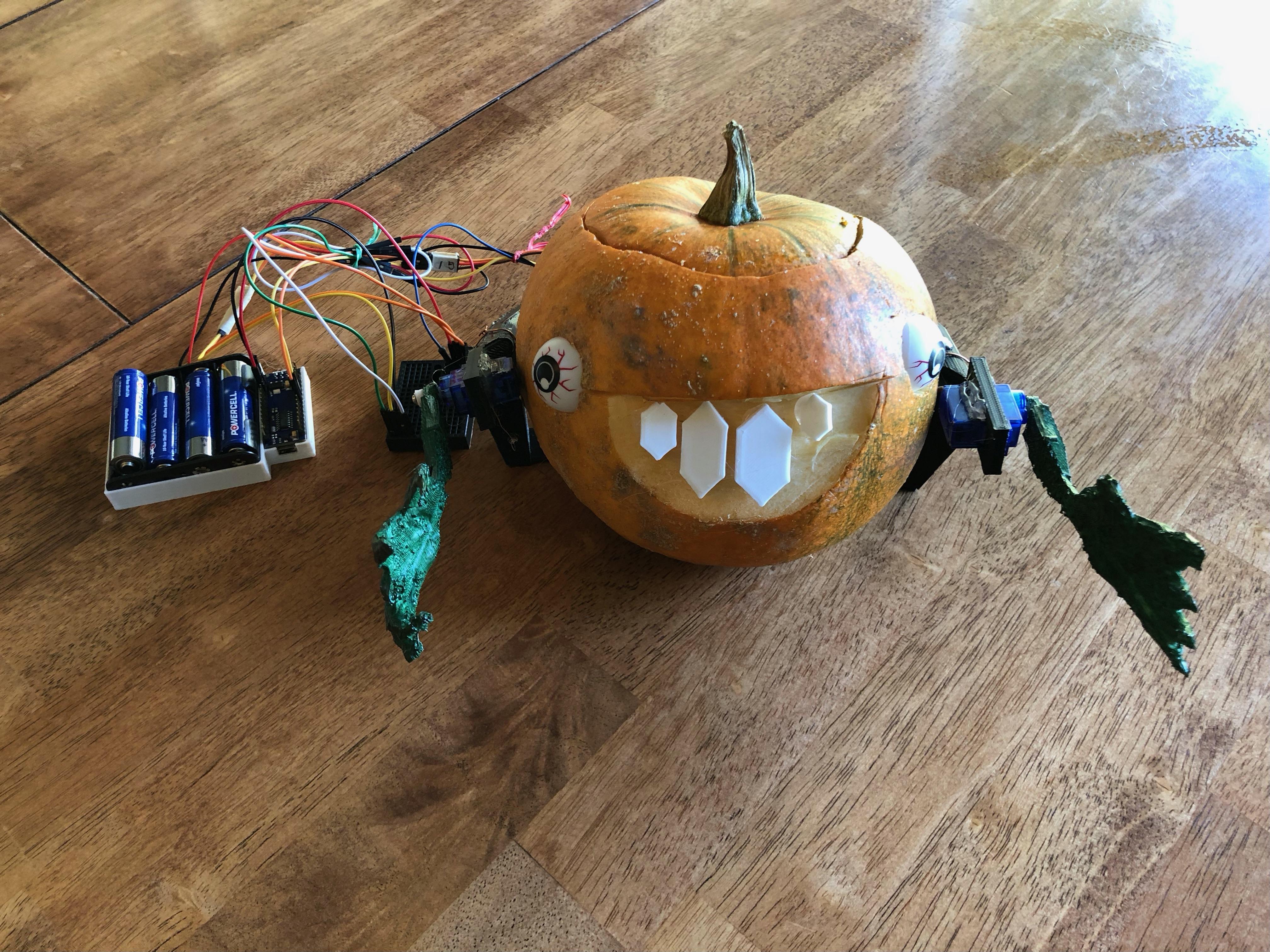 Halloween Waving Pumpkin Arms Using Micro Servos and Arduino Nano With ...