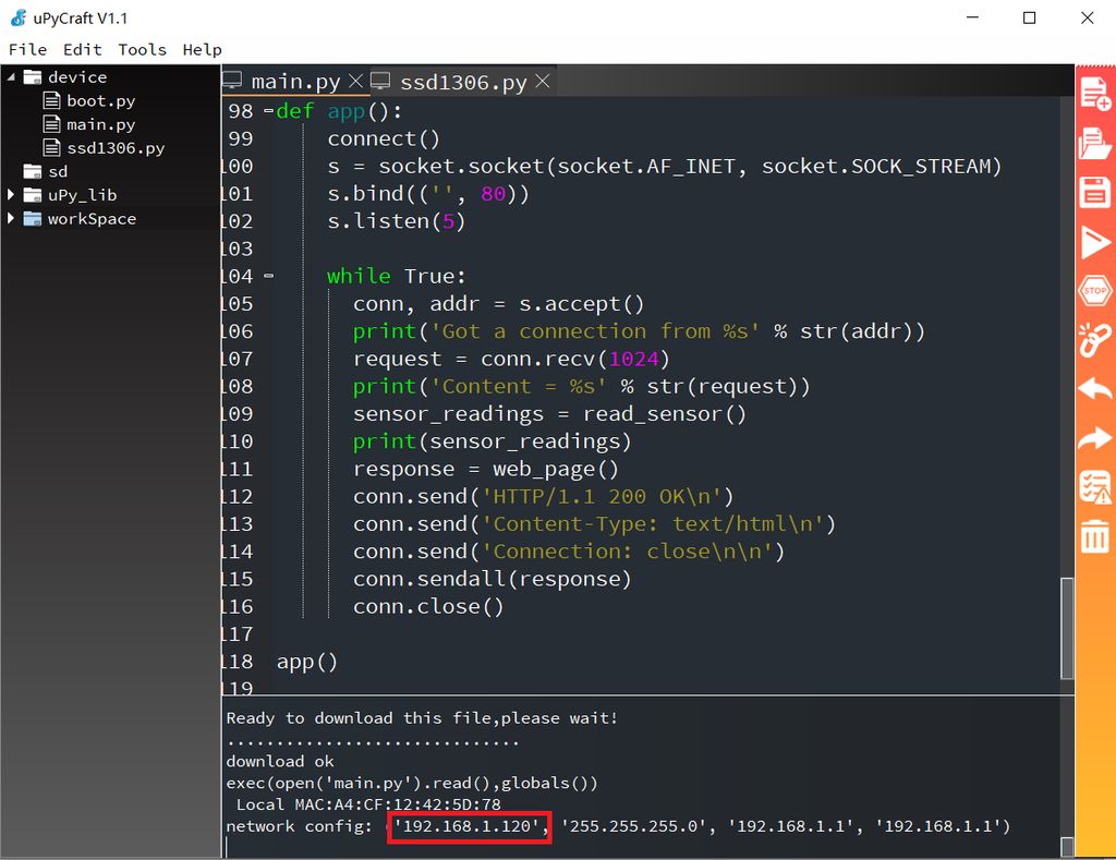 Micropython Program:mini Weather Station Trybotics